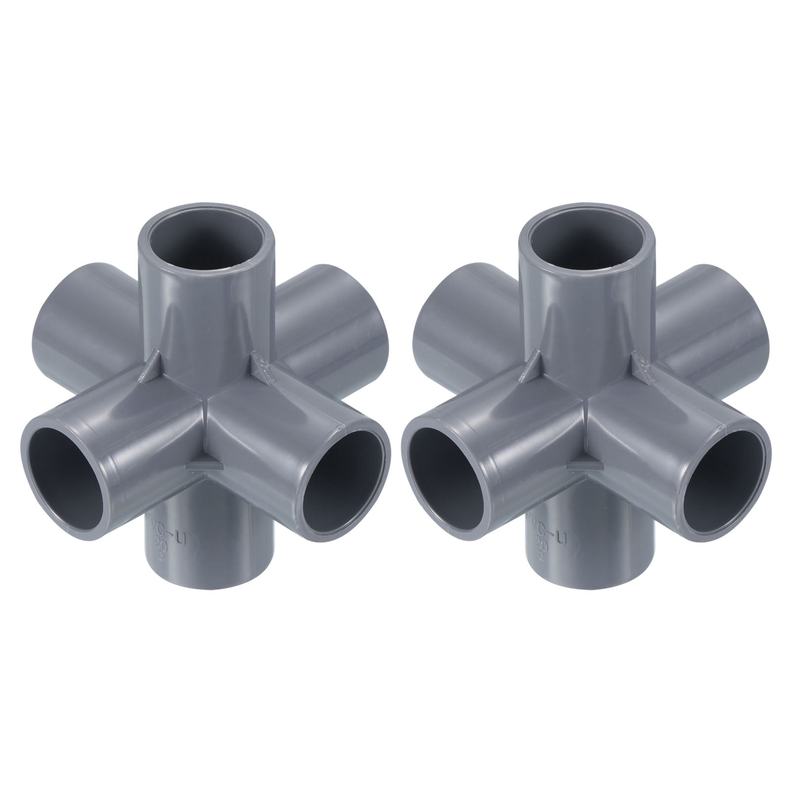 Uxcell 25/32" 6 Way Elbow Pipe Fittings UPVC, 2 Pack Joint Coupling ...