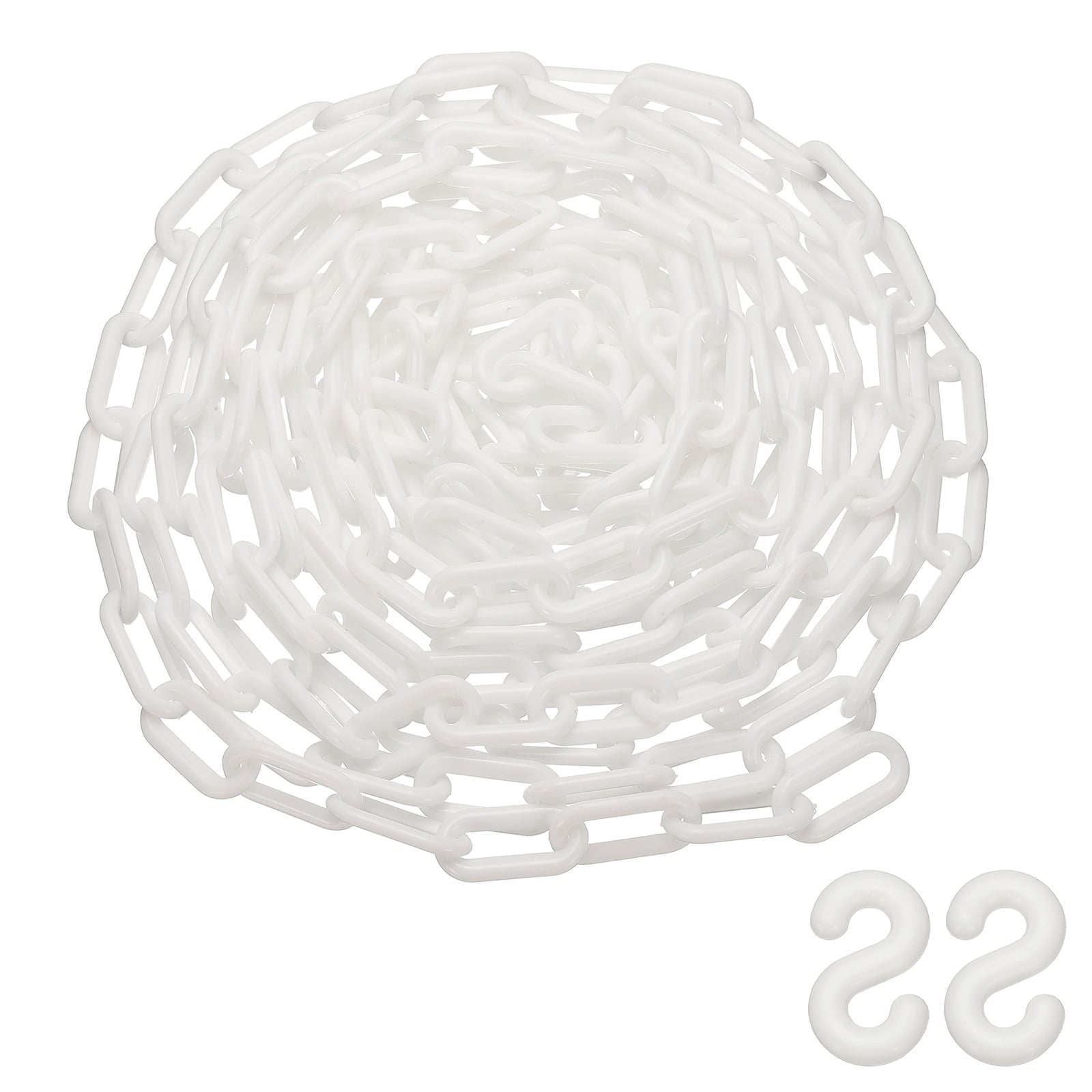 Uxcell 25 Feet Plastic Chain Link, Safety Barrier Chain Lightweight 1x2 ...