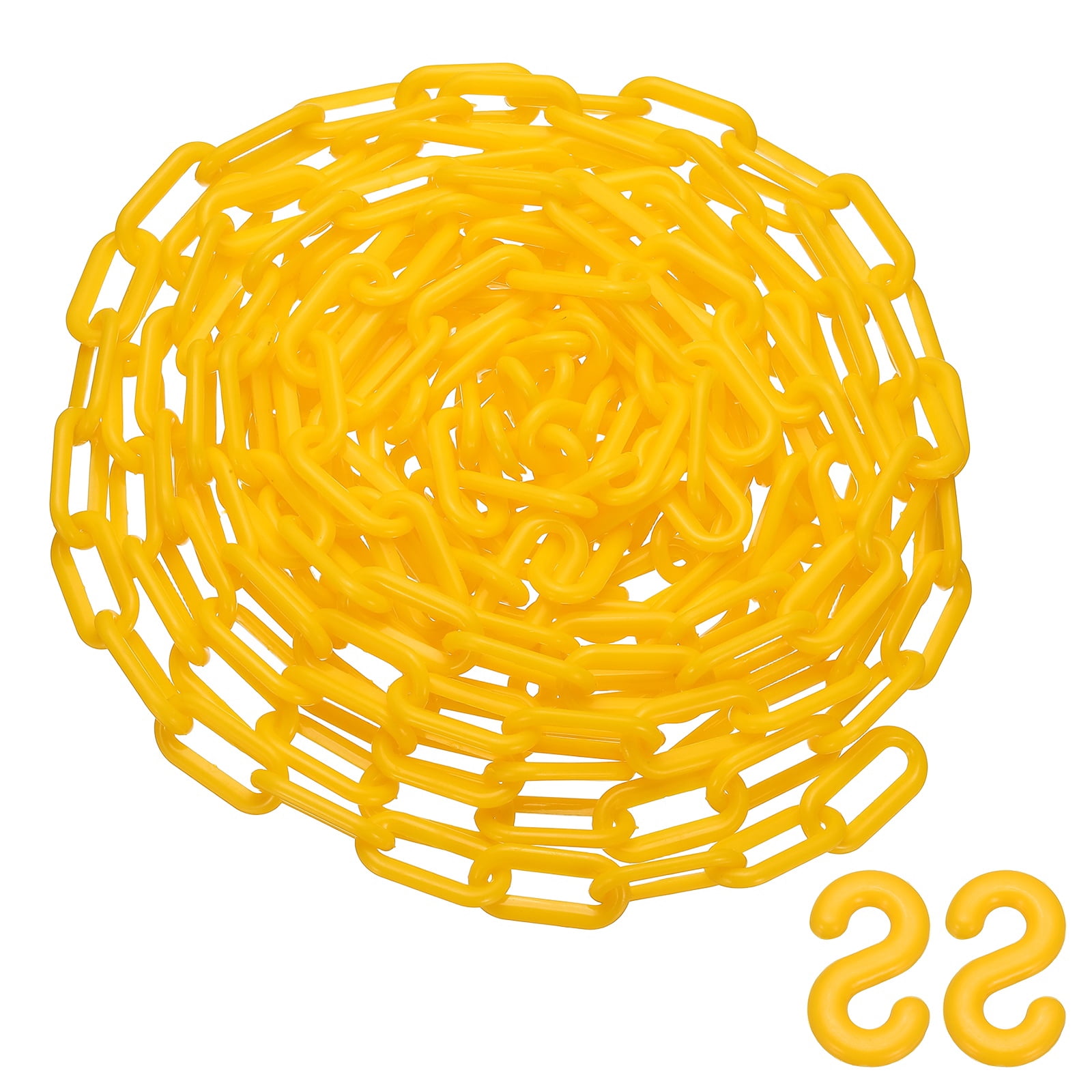 Uxcell 25 Feet Plastic Chain Link Safety Barrier Chain 1x2" Buckle ...