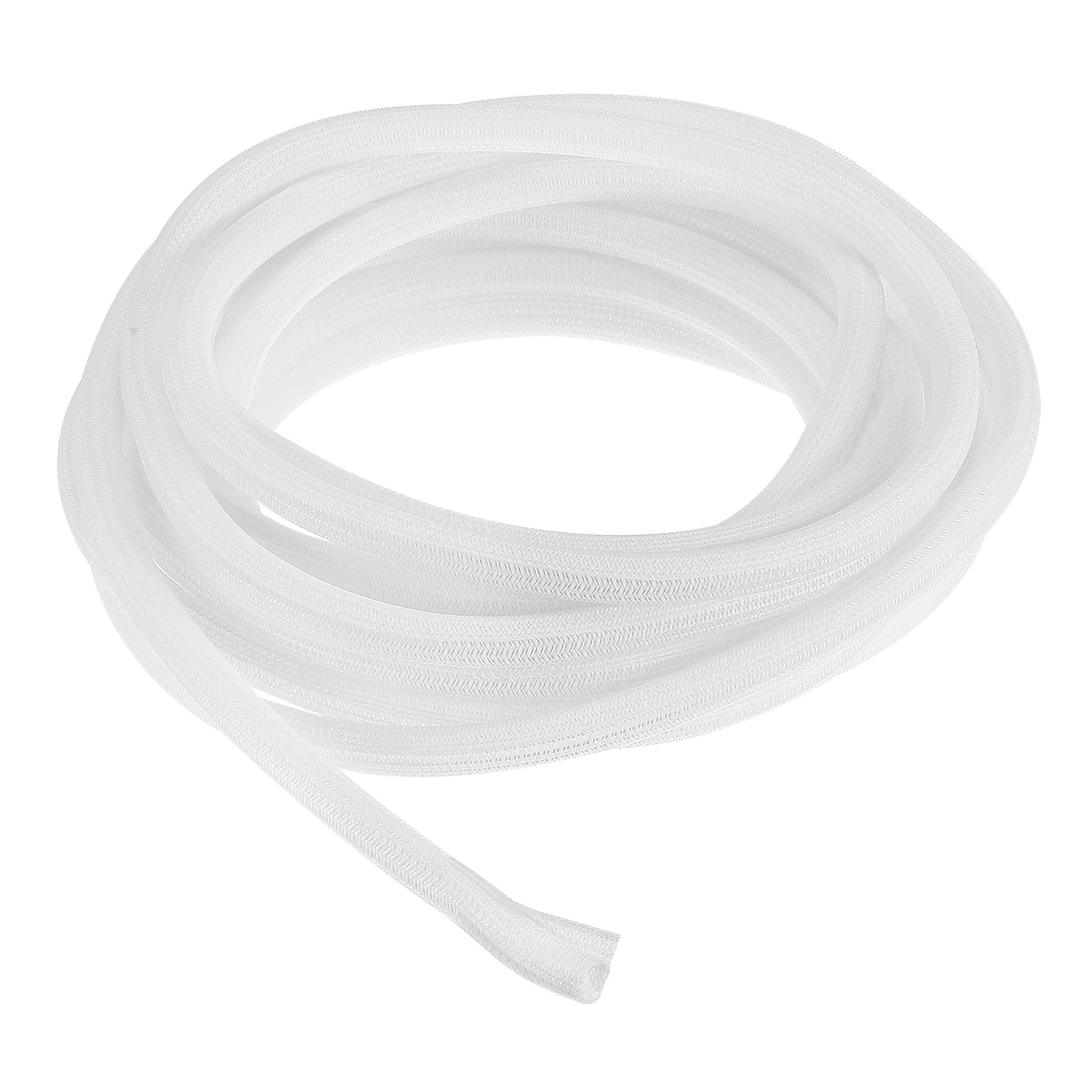 Uxcell 25 Ft - 1/2 in Expandable Braided Cable Sleeving, PET Split ...