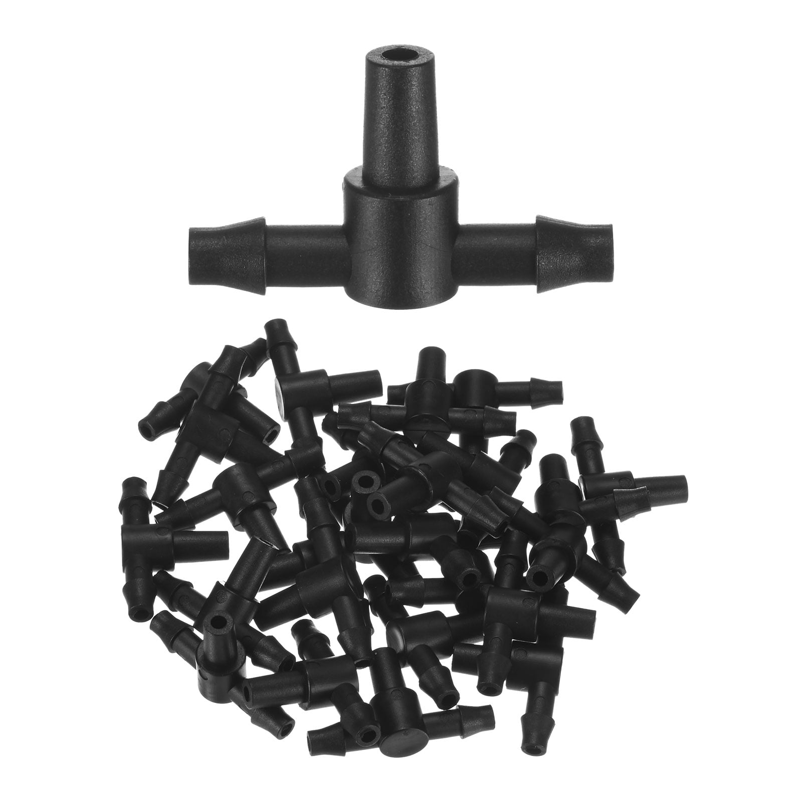 Uxcell 25-Pack Drip Irrigation Barbed Fittings, for 1/4 Inch Tees Flat ...