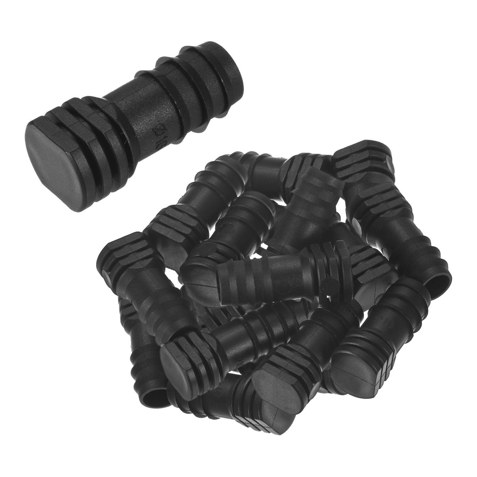 Uxcell 25-Pack Drip Irrigation Barbed Fittings, for 3/8 Inch End Plug ...