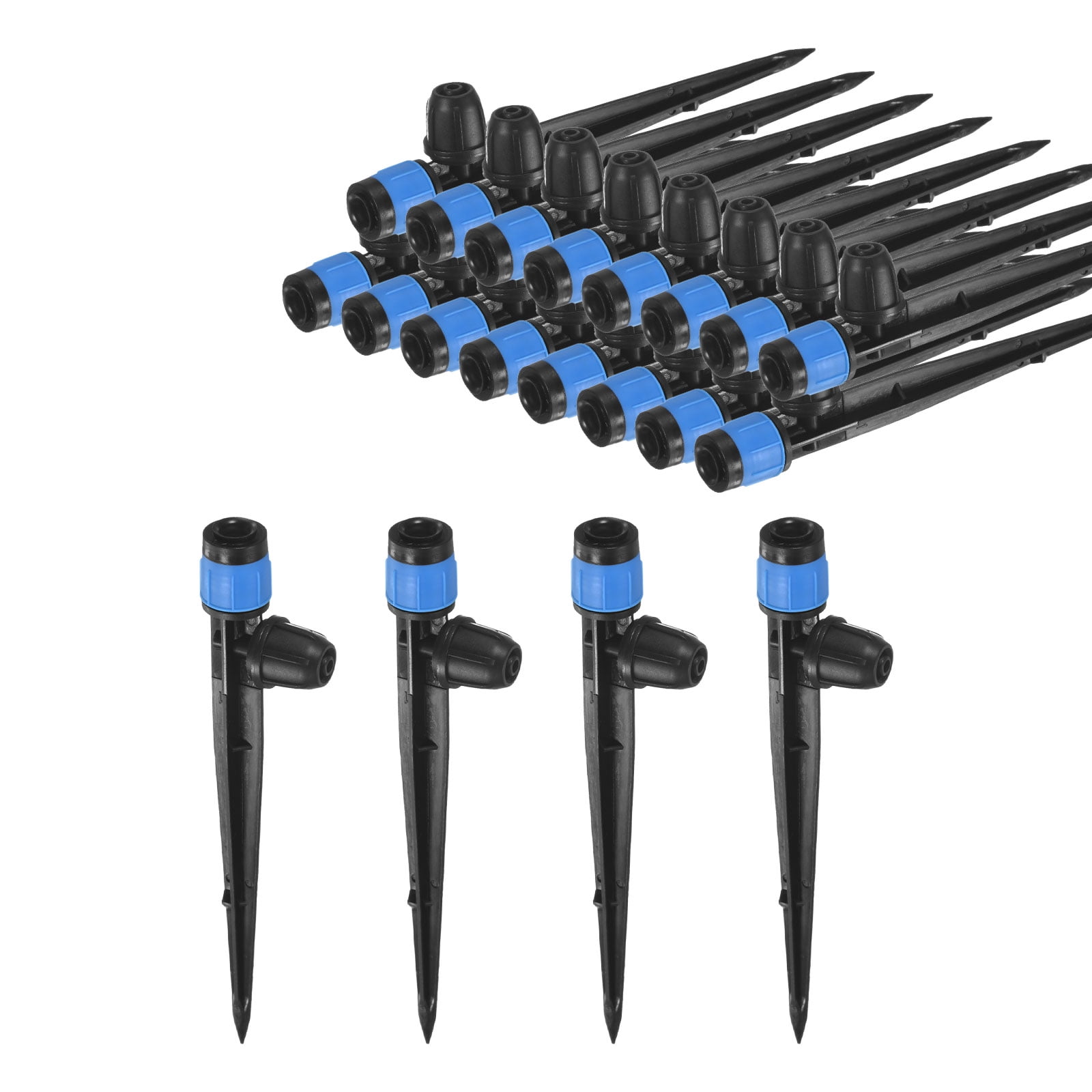 Uxcell 20 Pack Drip Irrigation Emitters 360 Degree for 1/4" Tubing ...
