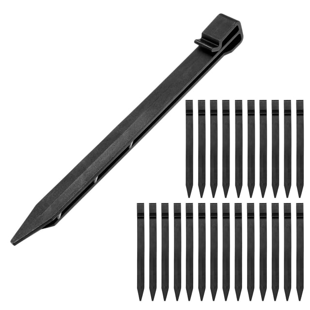Uxcell 25-Pack Landscape Edging Garden Stakes, 10 Inch Plastic ...