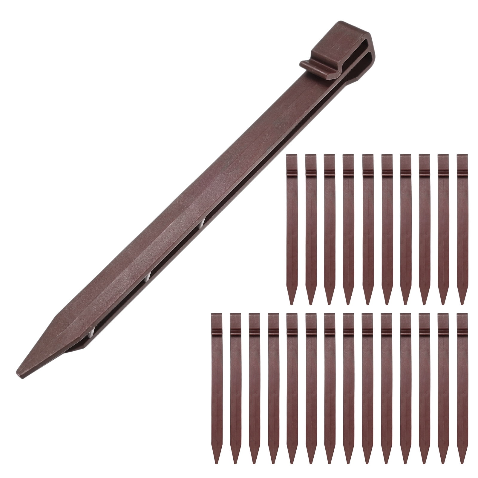 Uxcell 25-Pack Landscape Edging Garden Stakes, 10 Inch Plastic ...