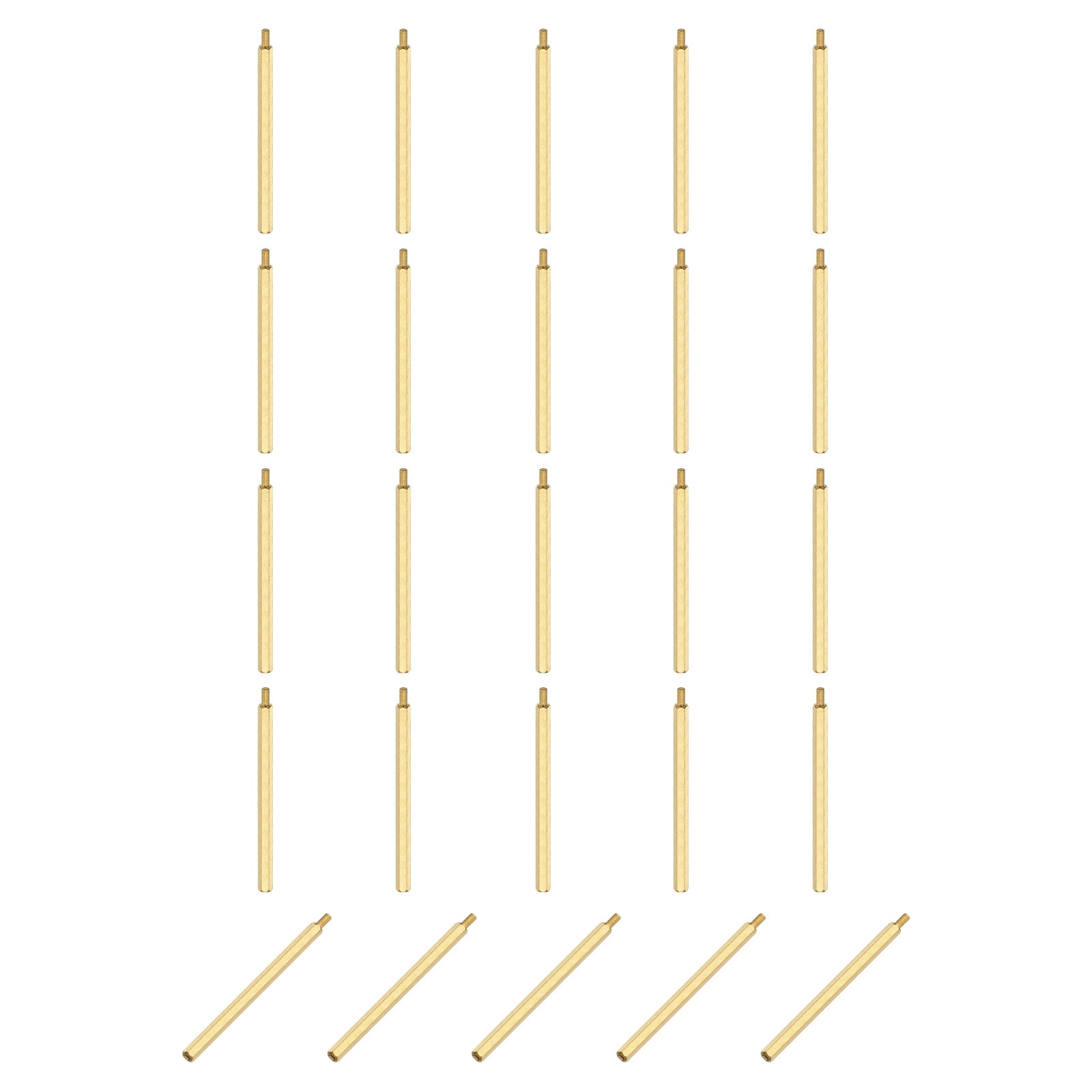 Uxcell 25 Pack Male to Female Thread Spacer Screws, M3 x 60mm + 6mm ...