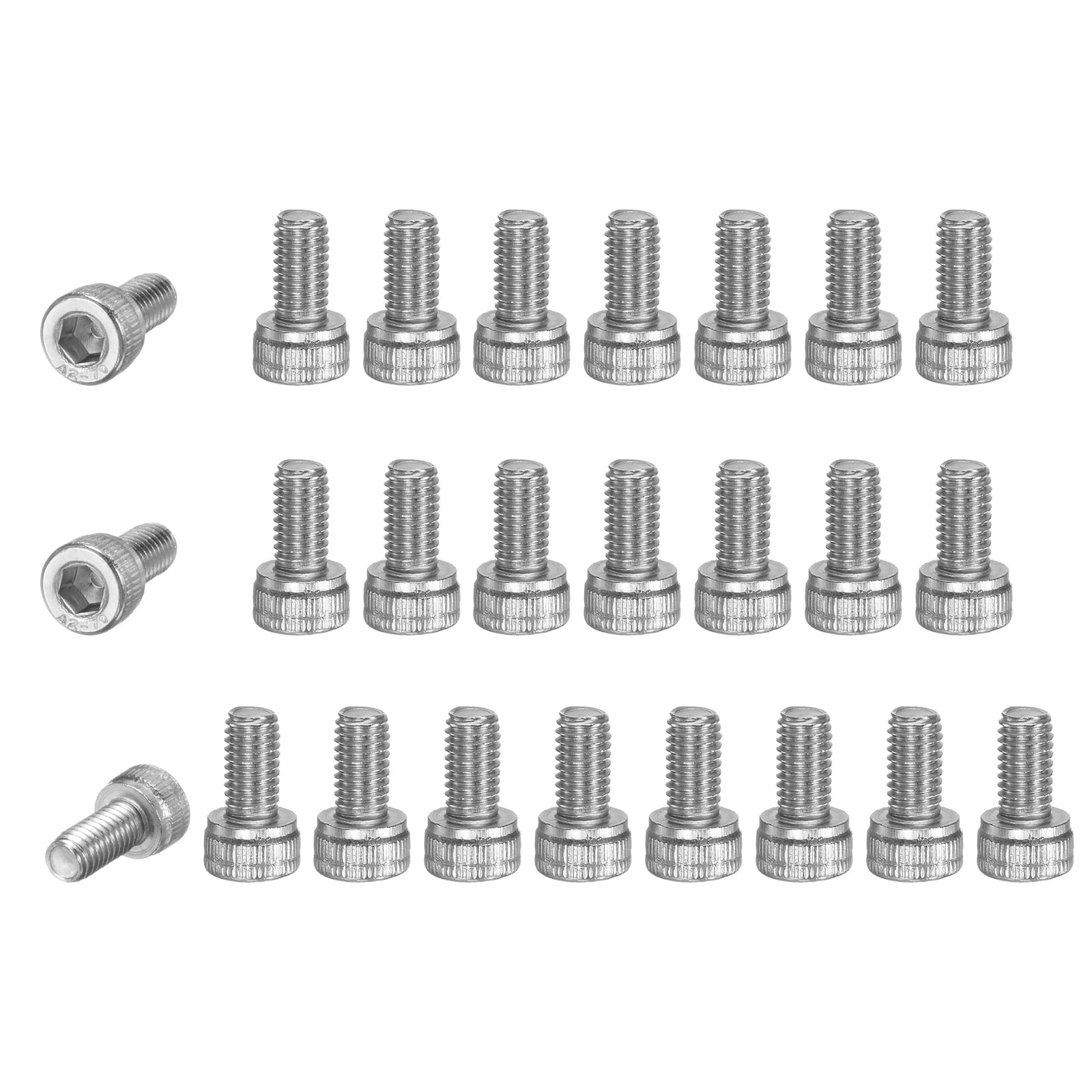 Uxcell 25-Pack Socket Head Cap Screws Bolts M5x10mm 0.8mm Pitch ...