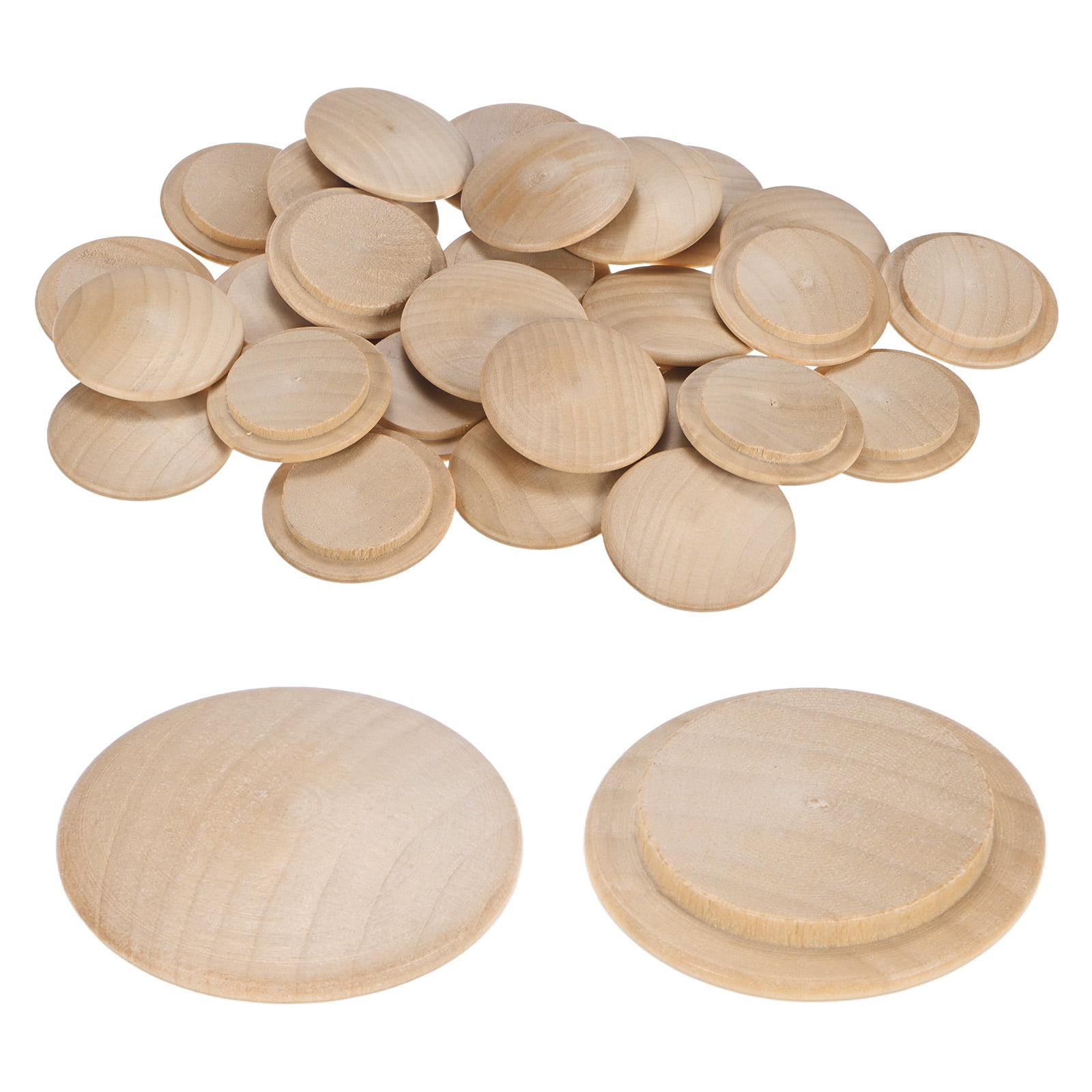 Uxcell 25-Pack Wood Plugs for Screw Holes, 40 x 30mm Beech Button Wood ...
