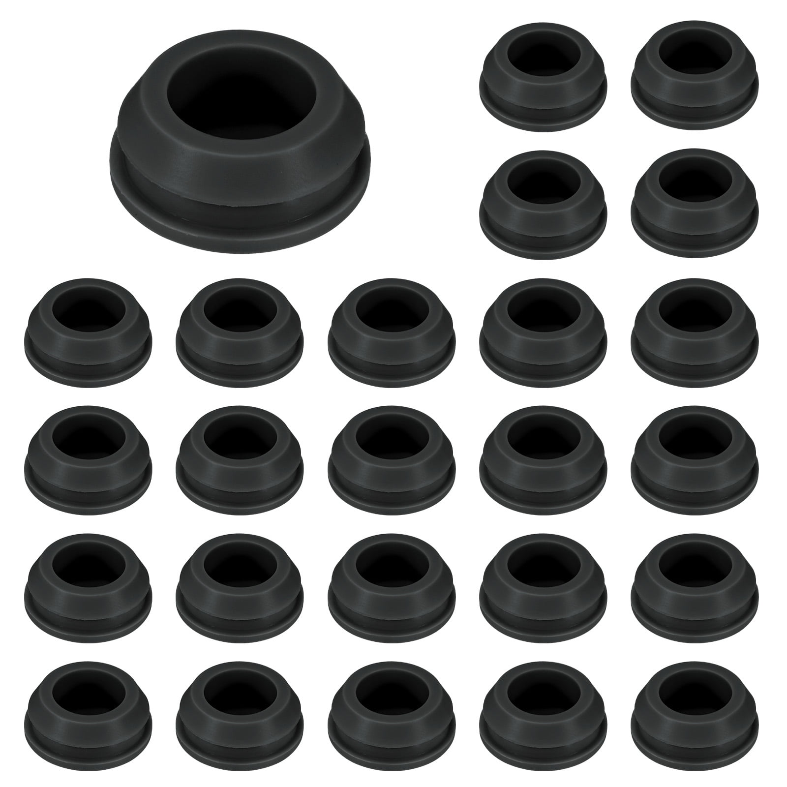 Uxcell 25-Packs Silicone Plugs, Snap in Locking Hole Plugs for 14-15mm ...