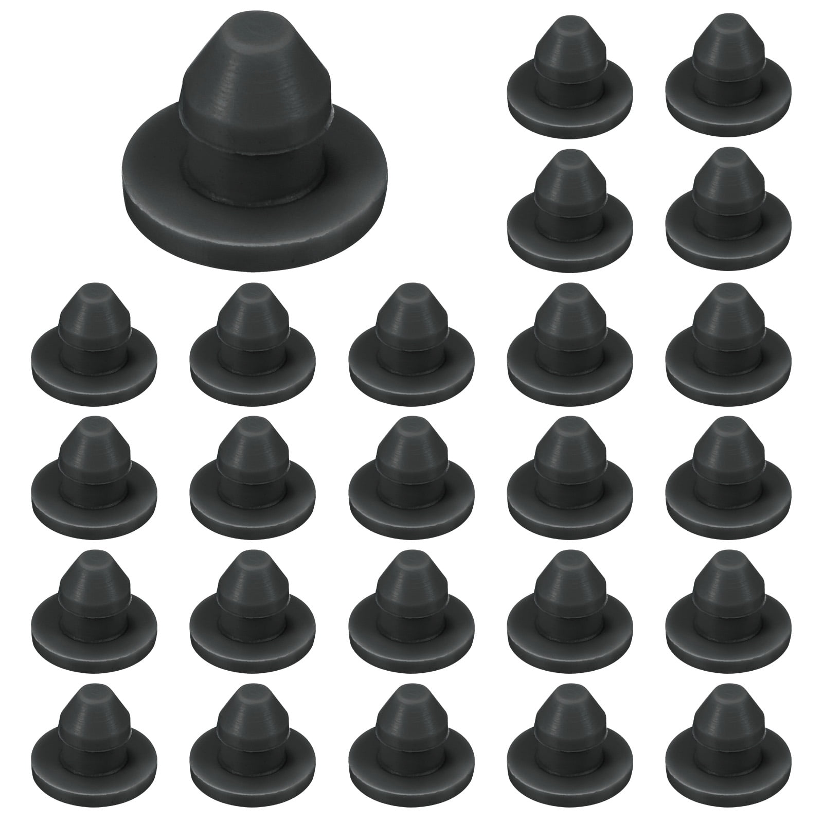 Uxcell 25 pack Silicone Plugs, Snap in Locking Hole Plugs for 3.5-4mm ...