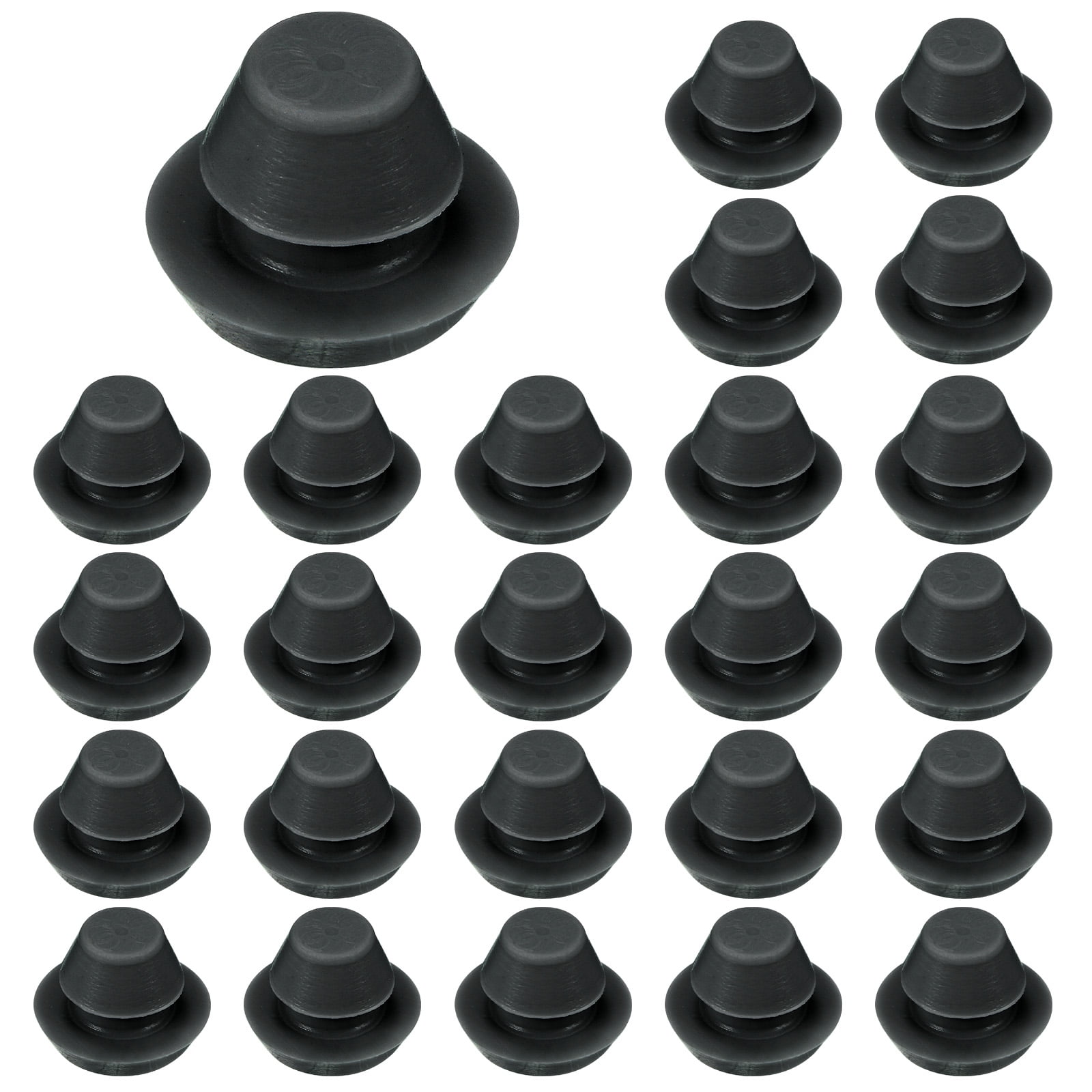 Uxcell 25-Packs Silicone Plugs, Snap in Locking Hole Plugs for 5-5.5mm ...