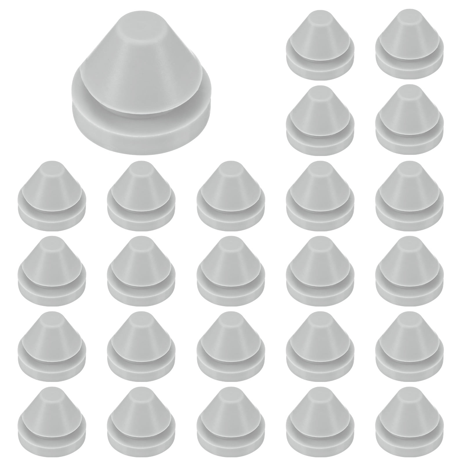 Uxcell 25-Packs Silicone Plugs, Snap in Locking Hole Plugs for 9-10mm ...