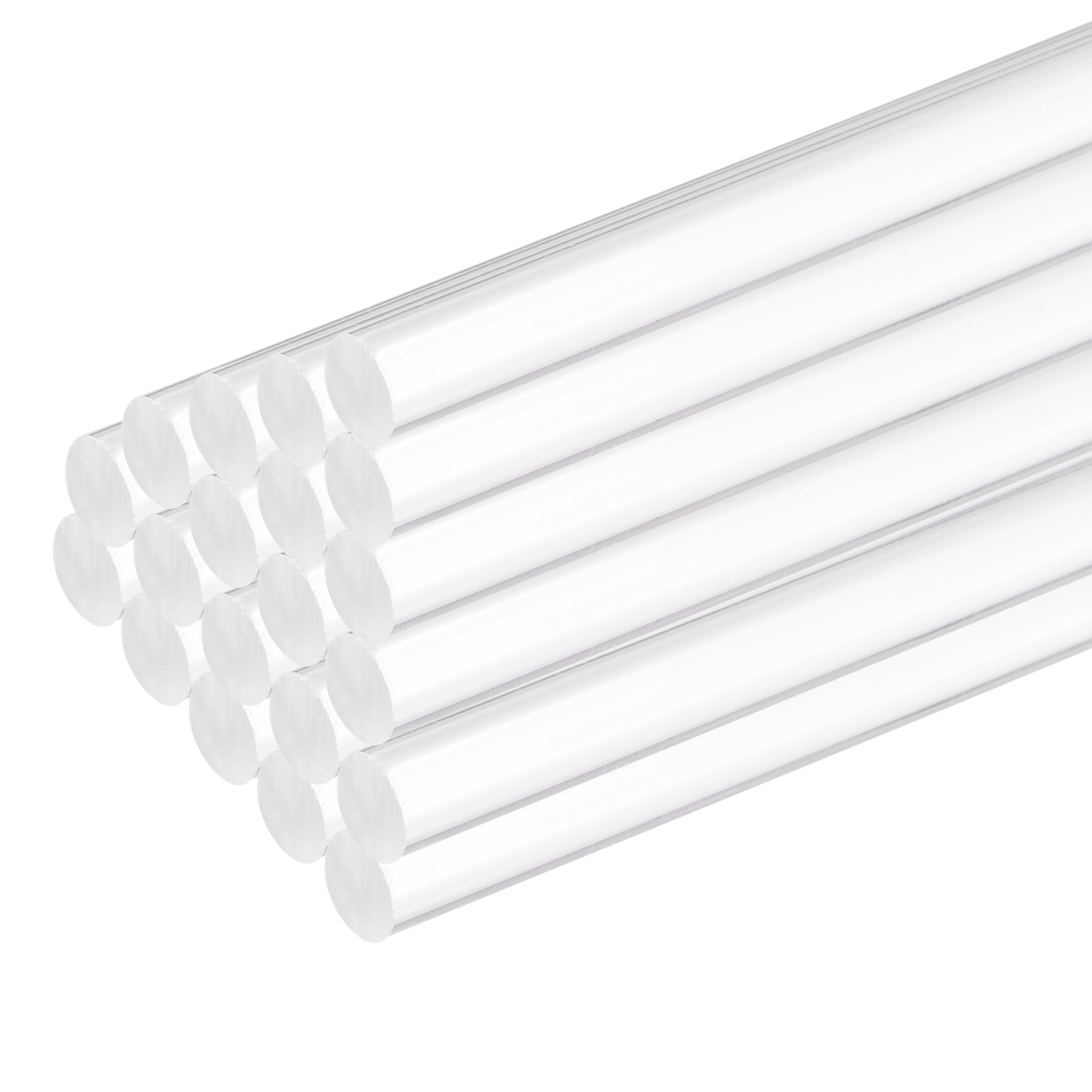 Uxcell 25 Pcs Acrylic Round Rods 5/16" x 12" Clear Acrylic Dowel Rods ...