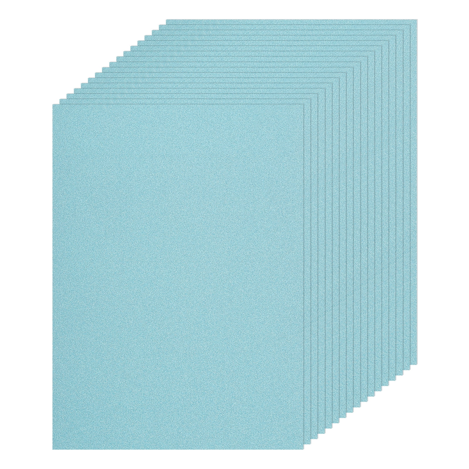 Uxcell 25 Sheet A4 Glitter Light Blue Card Stock, 8"x11", Shimmer Paper ...