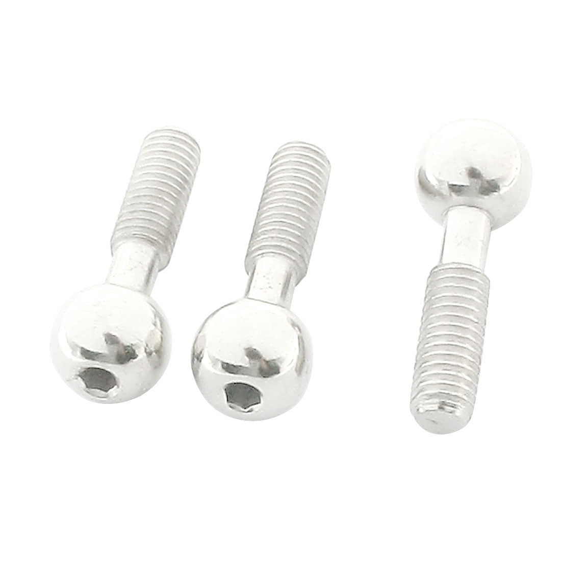 Uxcell 25 x 9 x 5 x 2.5mm Silver Tone Tensile Steel Ball Head Screw (3 ...