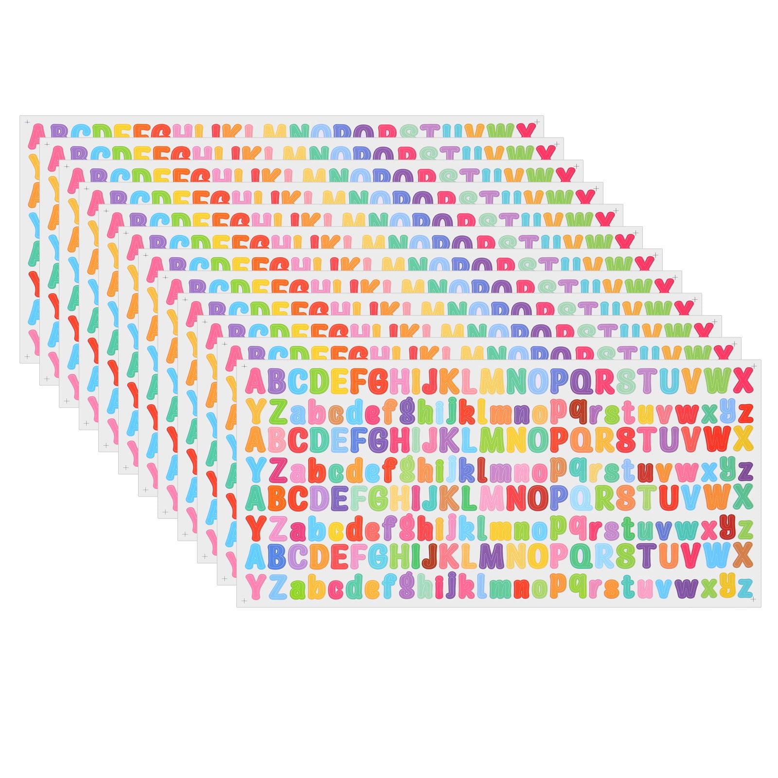 Uxcell 2500pcs 12 Sheets Letter Stickers, 1/2" Vinyl Waterproof ...