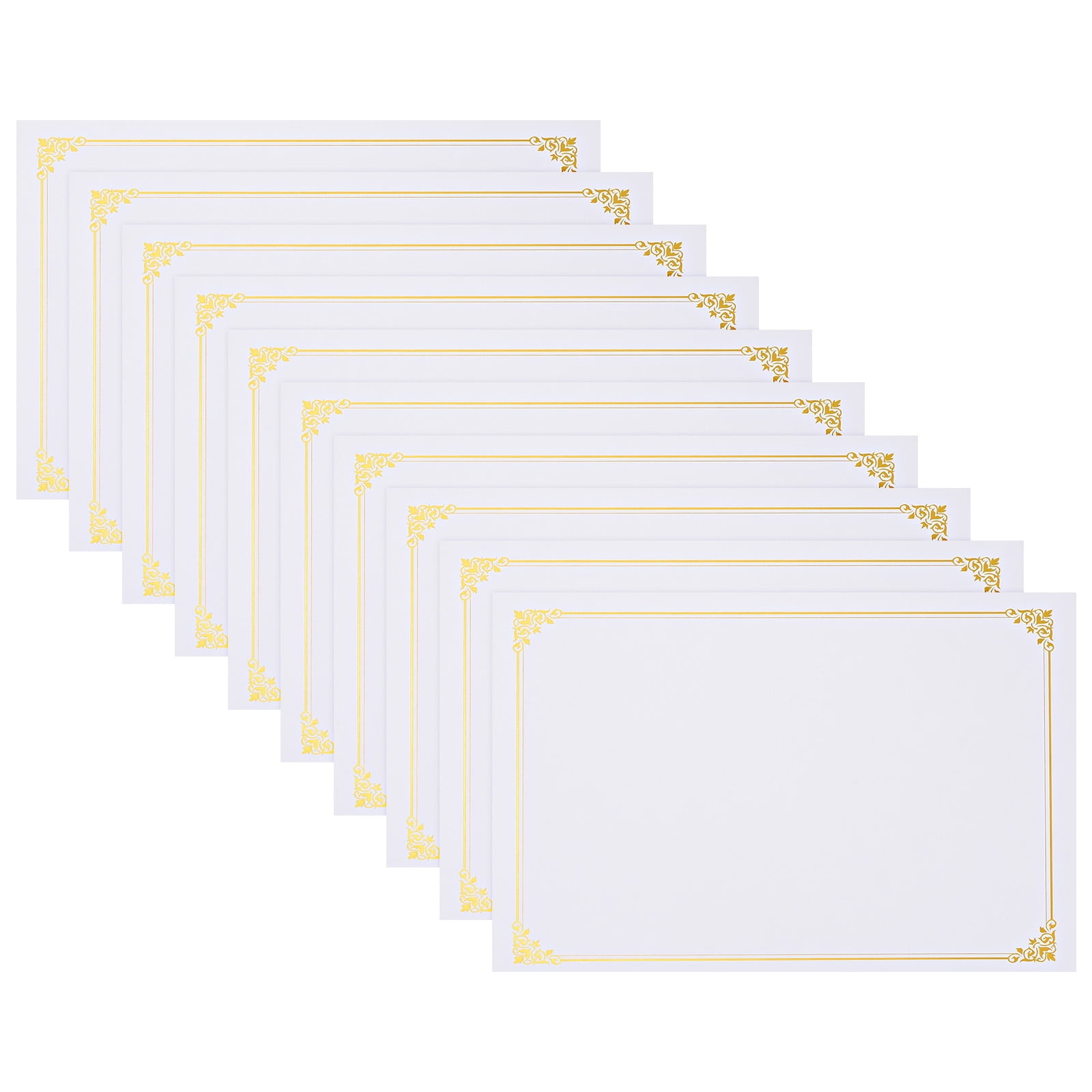 Uxcell 250Gsm 11.6x8.3 Blank Diploma Award Certificate Paper, White ...