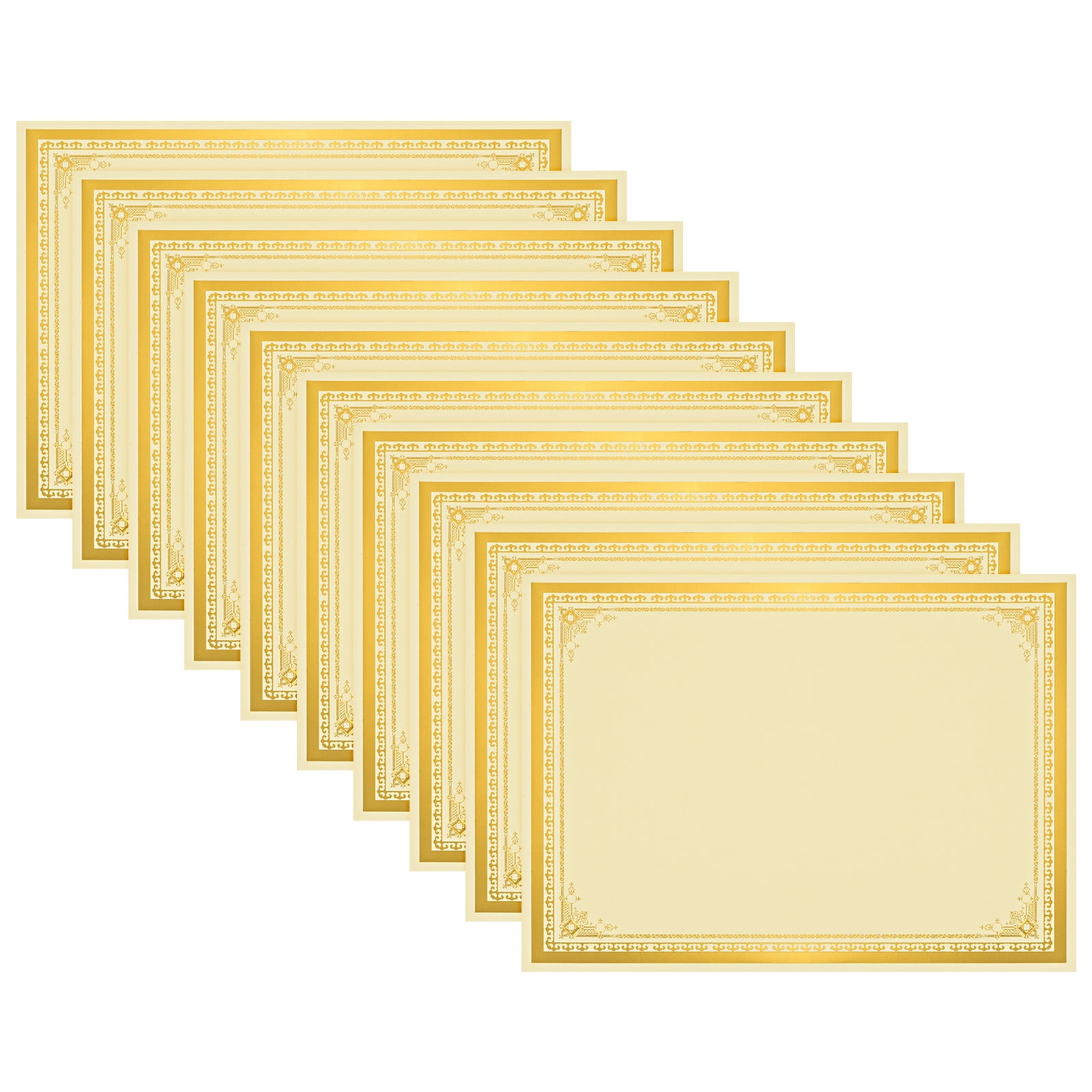 Uxcell 250Gsm 11.6x8.3 Blank Diploma Award Certificate Papers, Beige ...
