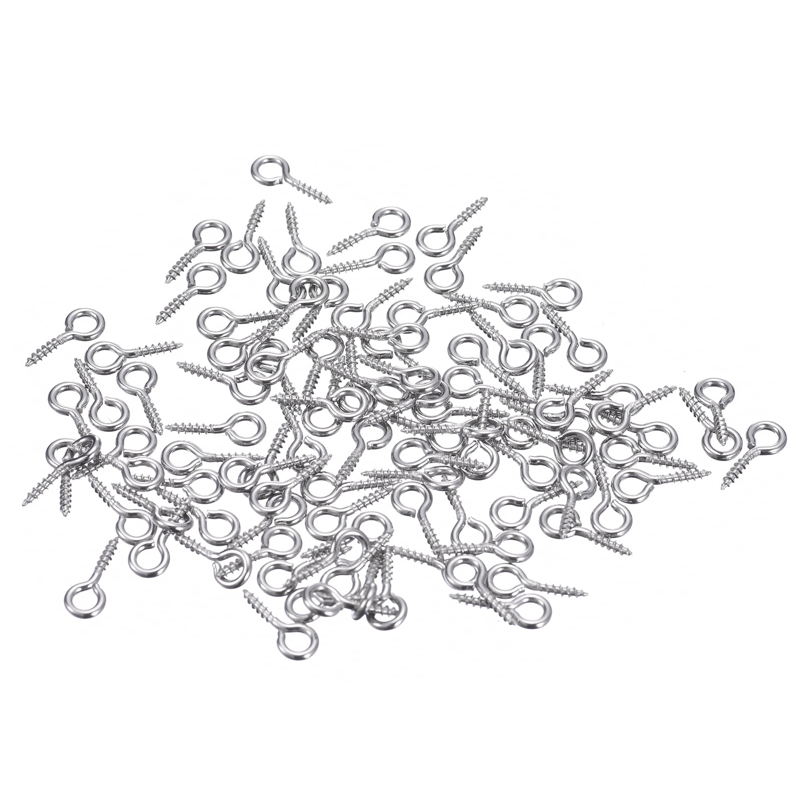 Uxcell 250Pack 304 Stainless Steel 12x5mm Small Eye Screws Mini Eye ...