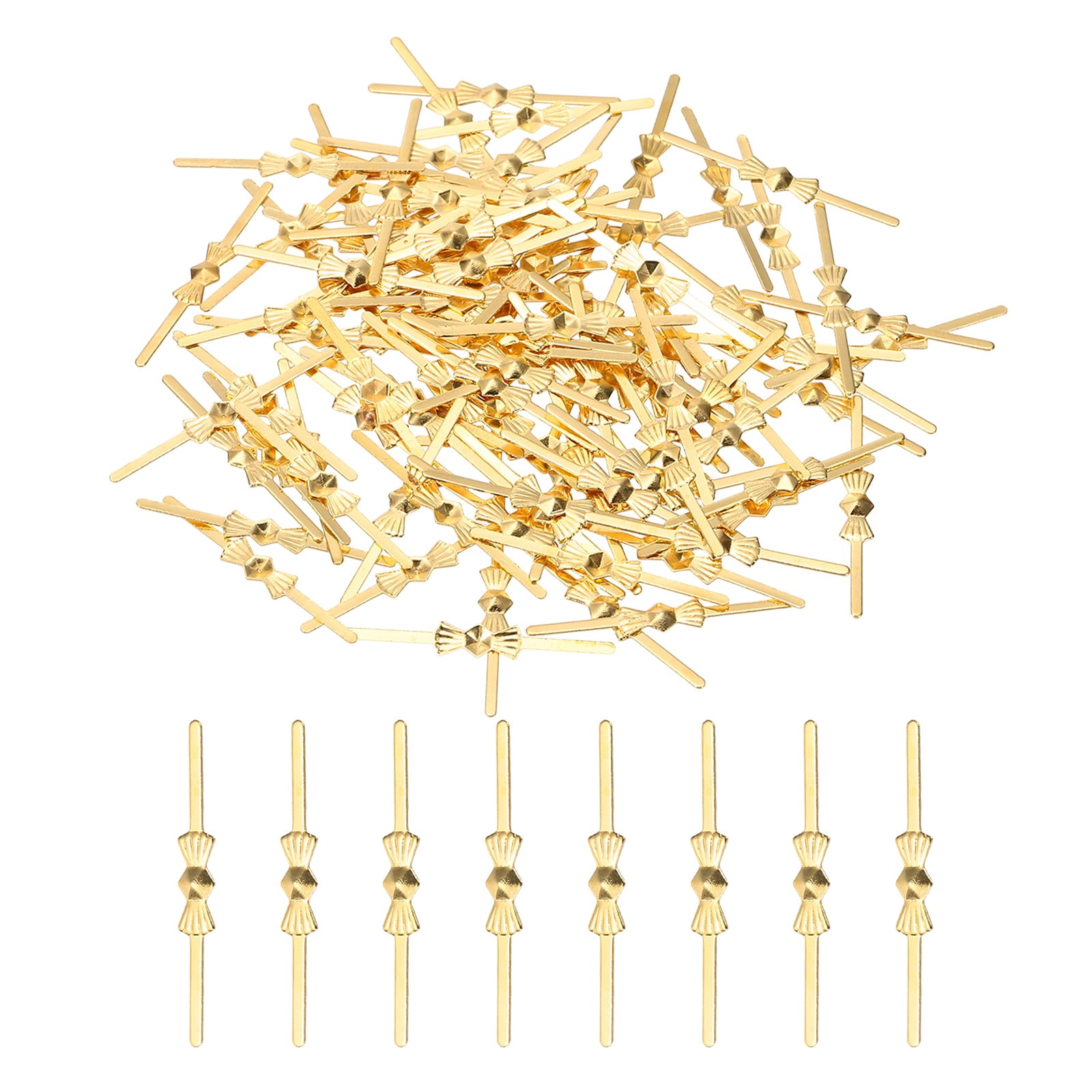 Uxcell 250Pcs Chandelier Connector Clip, 25mm/0.98" Copper Crystal ...