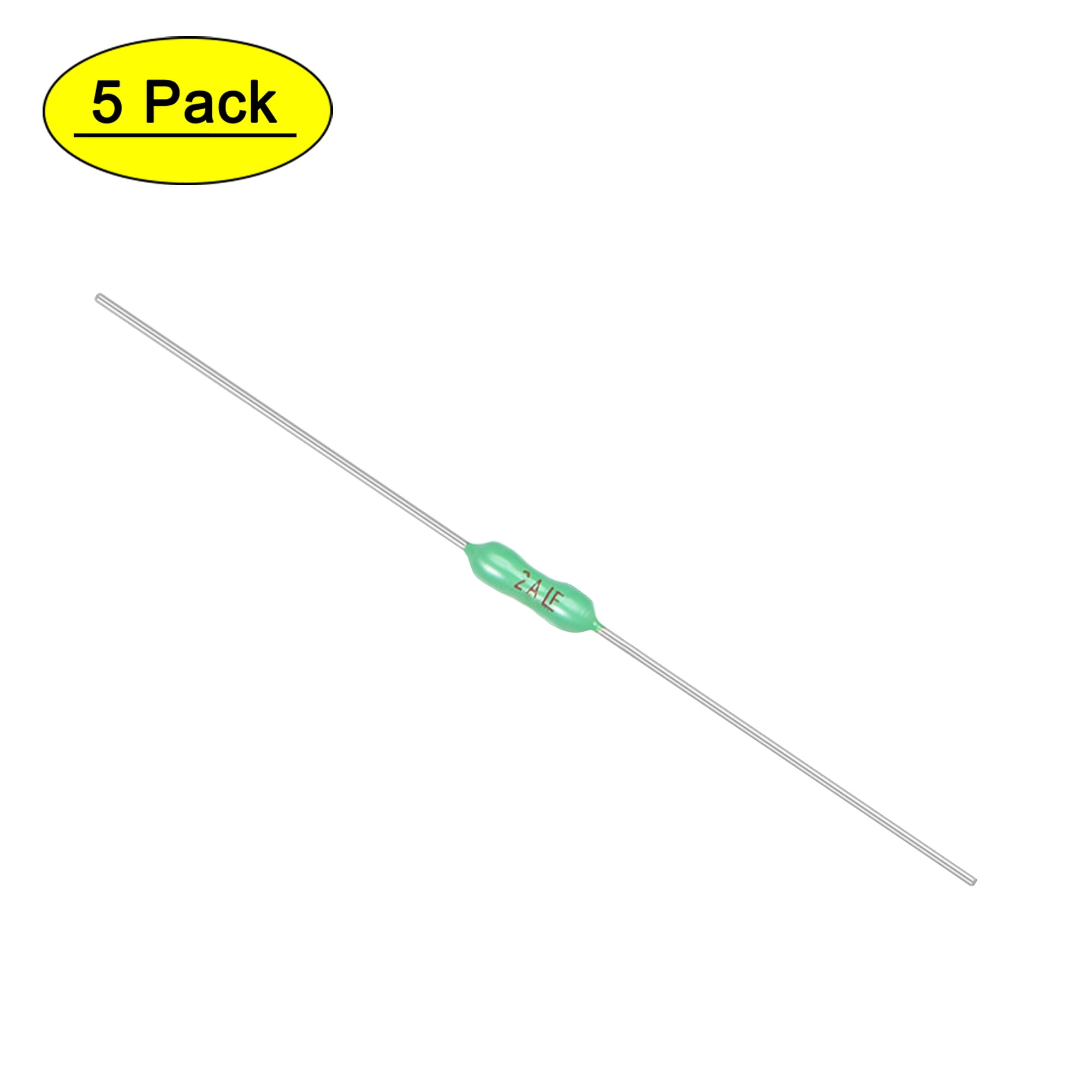 Uxcell 250V 2A Fuse Axial for Telecom Communication Metal White 5Pcs ...