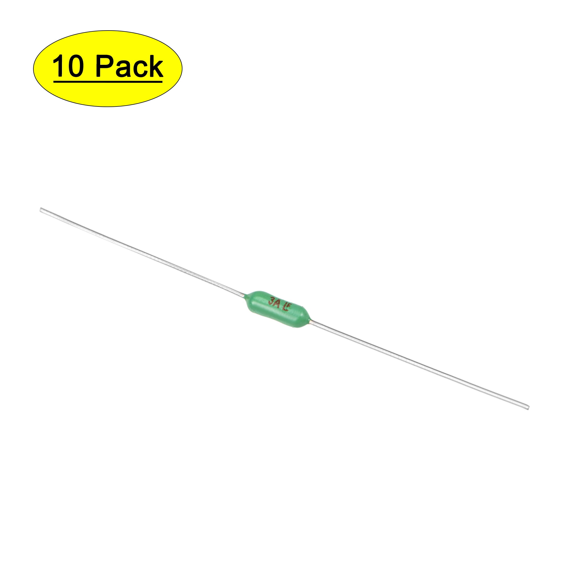 Uxcell 250V 3A Fuse Axial Leaded for Telecom Communication Metal White ...