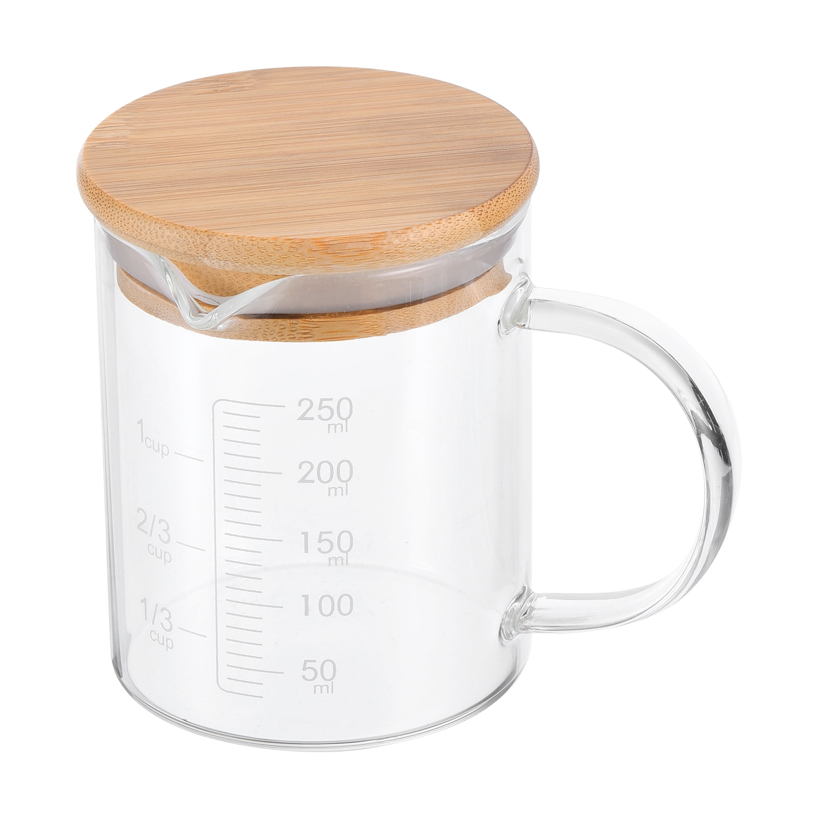 Uxcell 250ml Glass Measuring Cup, 3.3 Borosilicate Glass Graduated ...