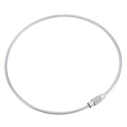 6 Inch Wire Keychain Cable Stainless Steel Key Ring Loop, Rose Red, 5 ...