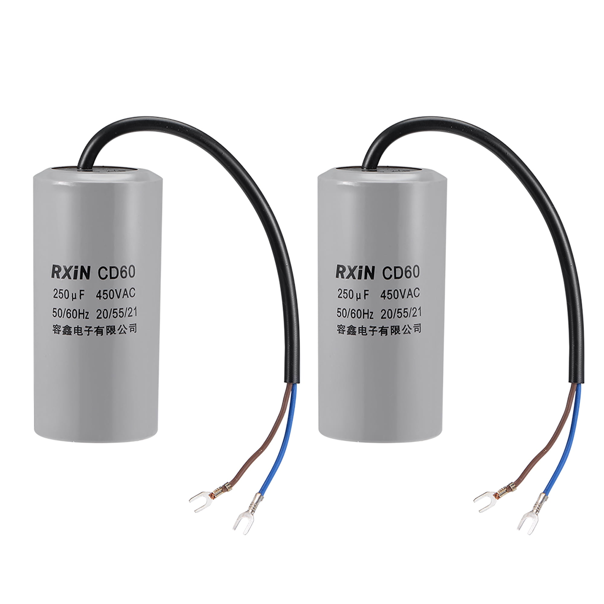 Uxcell 250uf AC 450V 50/60 Hz CD60 Motor Star Capacitor 2 Pack ...