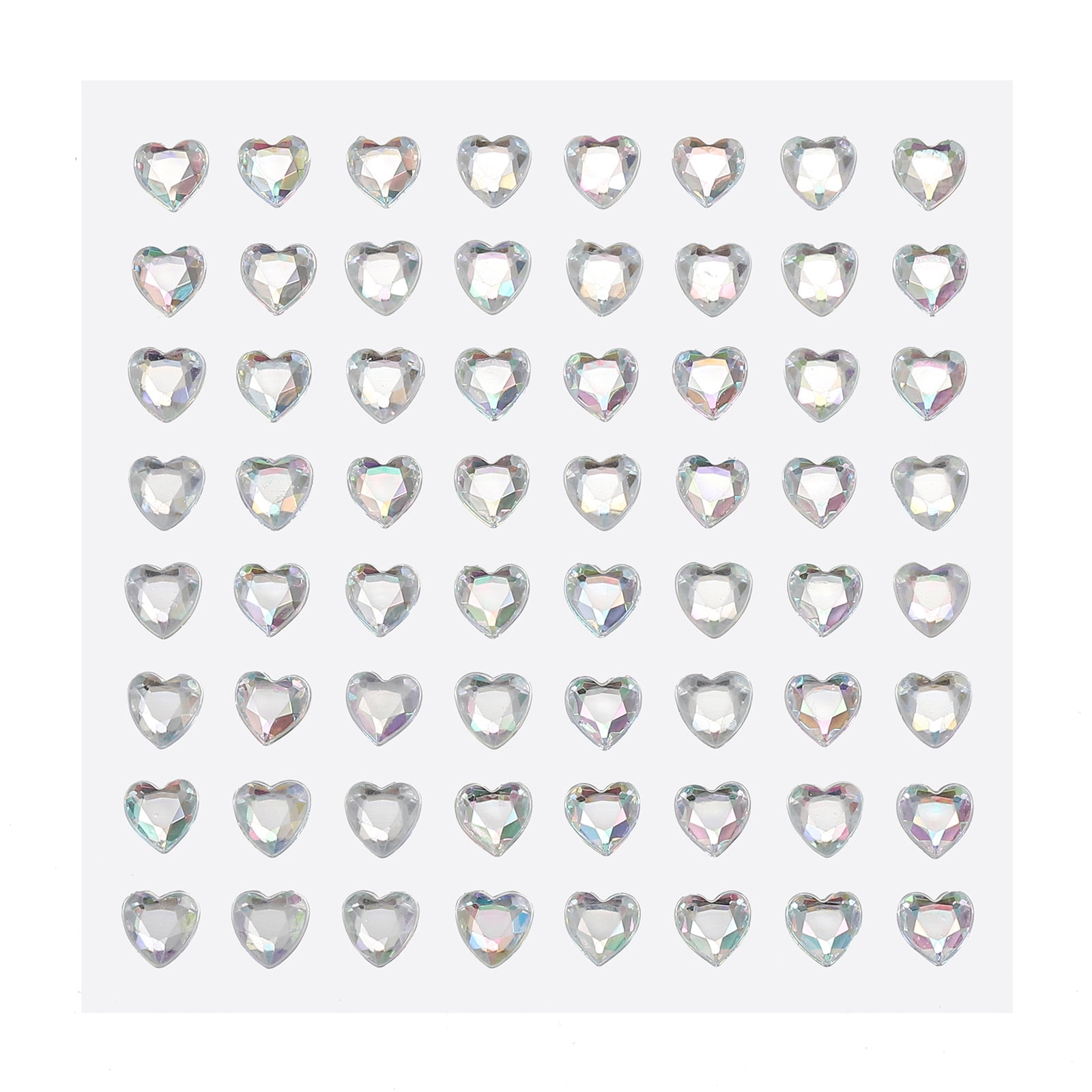 Uxcell 256 Pcs Heart Rhinestone 6mm Self Adhesive Gems Stickers Jewelry ...