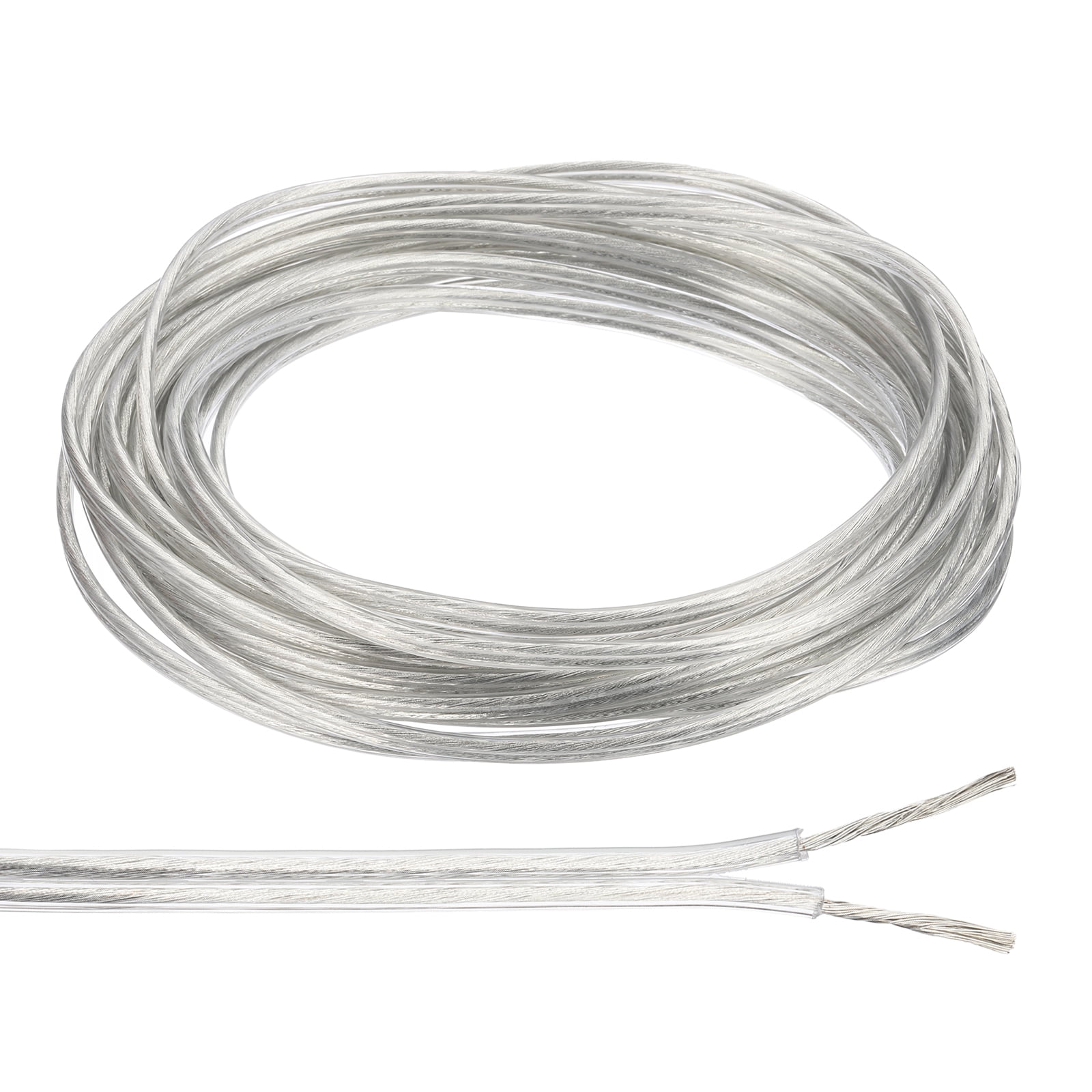 Uxcell 25Ft 18/2 PVC Covered Wire, 300V SPT-1 Lamp Cord Insulated Heat Resistant Electronical ...