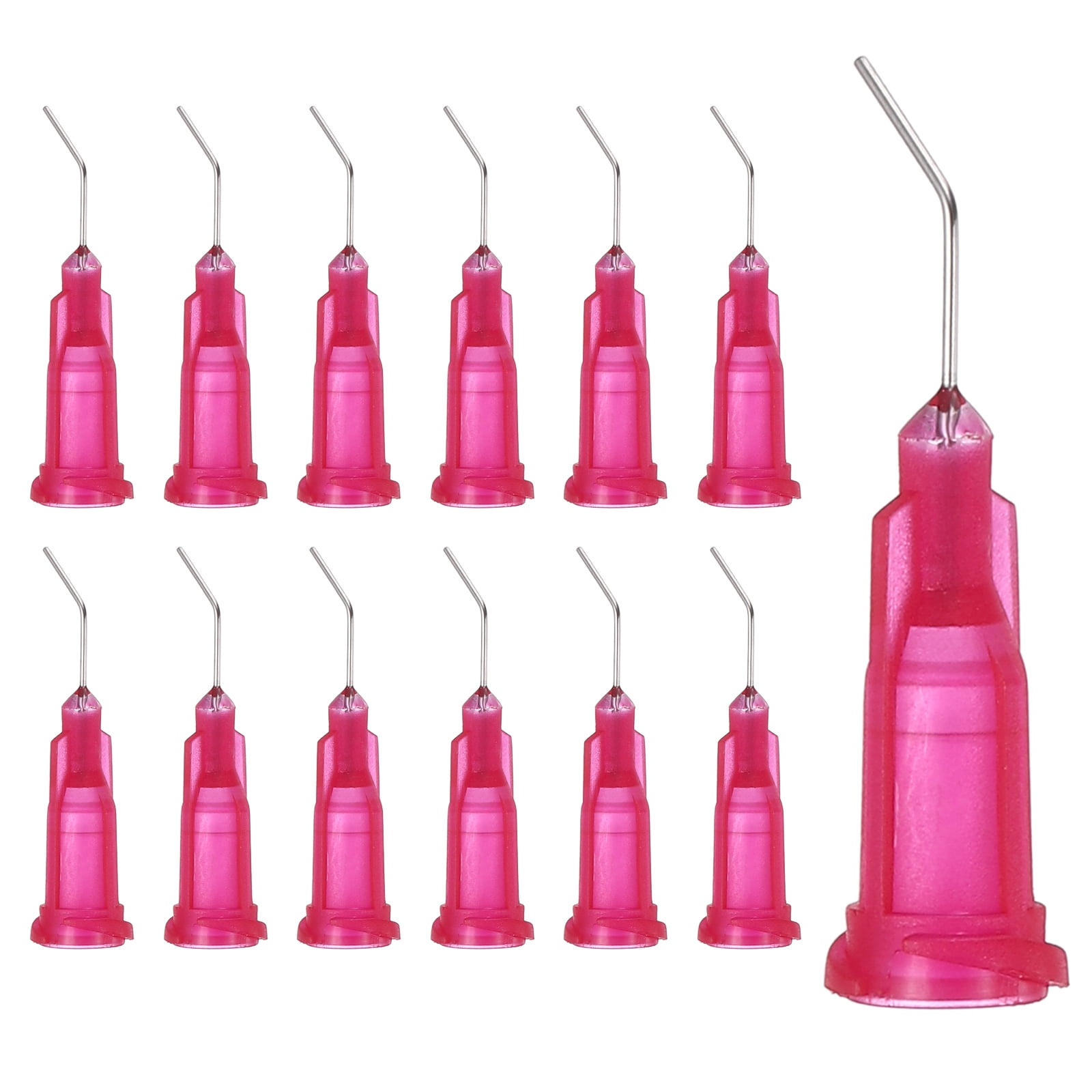 Uxcell 25Ga Angled Dispensing Needles, 25Pcs 0.5Inch 45° Curved ...