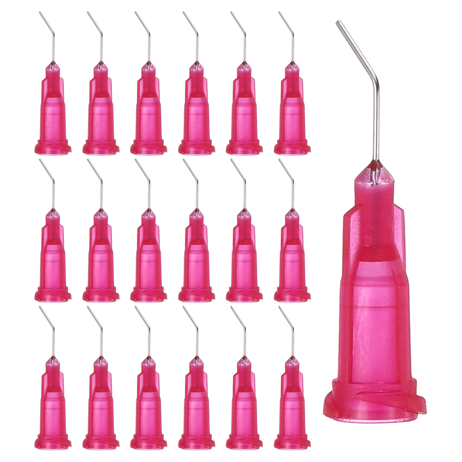 Uxcell 25Ga Angled Dispensing Needles, 66Pcs 0.5Inch 45° Curved ...