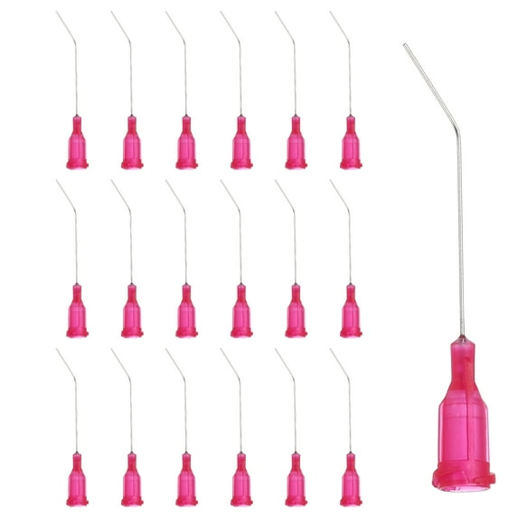 Uxcell 25Ga Angled Dispensing Needles, 66Pcs 1.5Inch 45° Curved ...