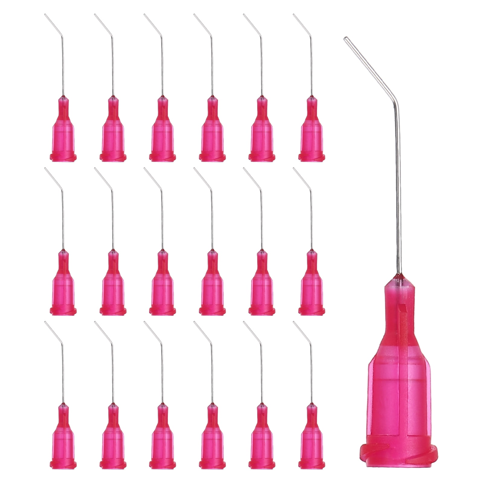 Uxcell 25Ga Angled Dispensing Needles, 66Pcs 1Inch 45° Curved ...
