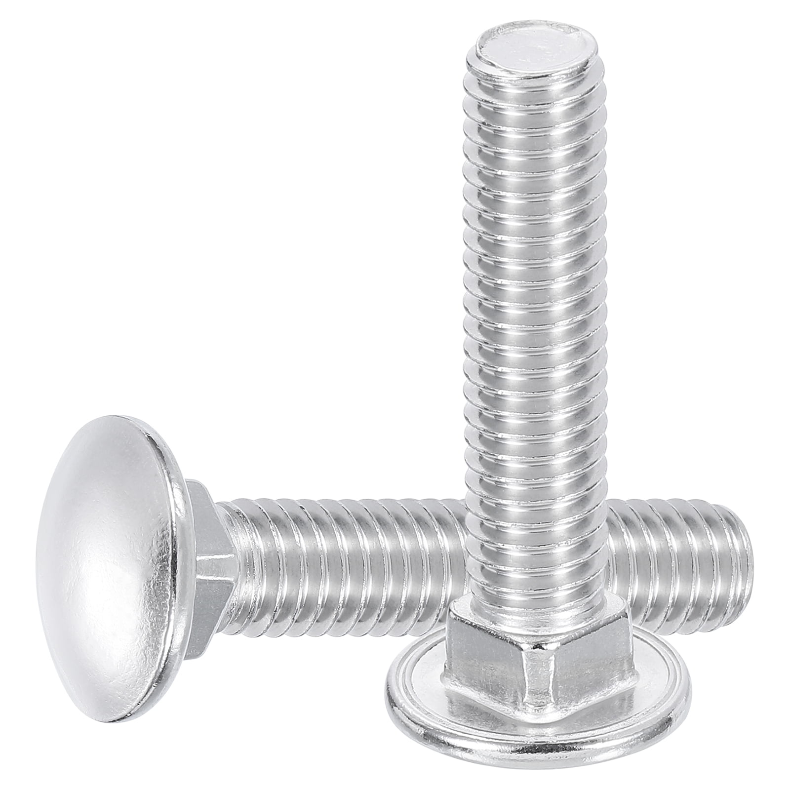 Uxcell 25pack 3 8 16x3 Stainless Steel Carriage Bolts Round Head