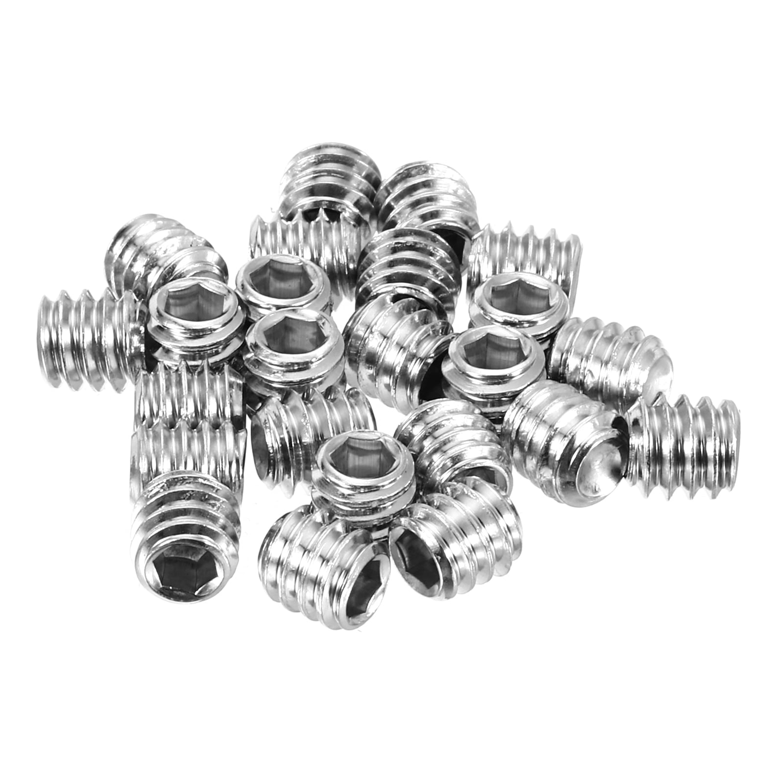 Uxcell 25Pack Hex Socket Grub Screw, 1/4-20x1/4" 304 Stainless Steel ...