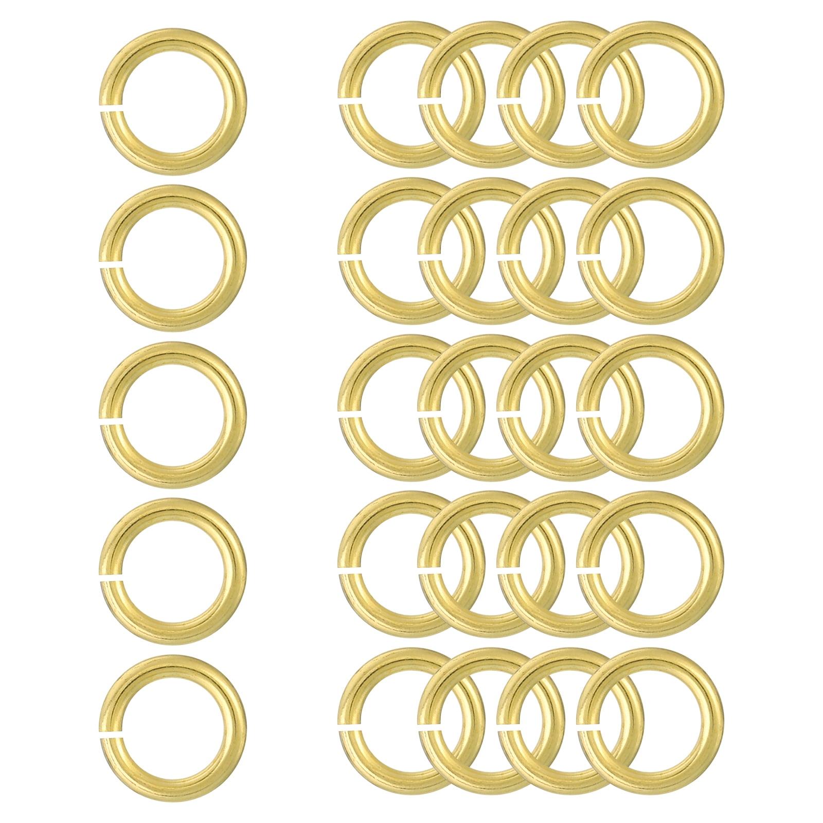 Uxcell 25Pack Open Jump Rings, 12mm/0.47" OD Brass Jump Ring Connectors ...