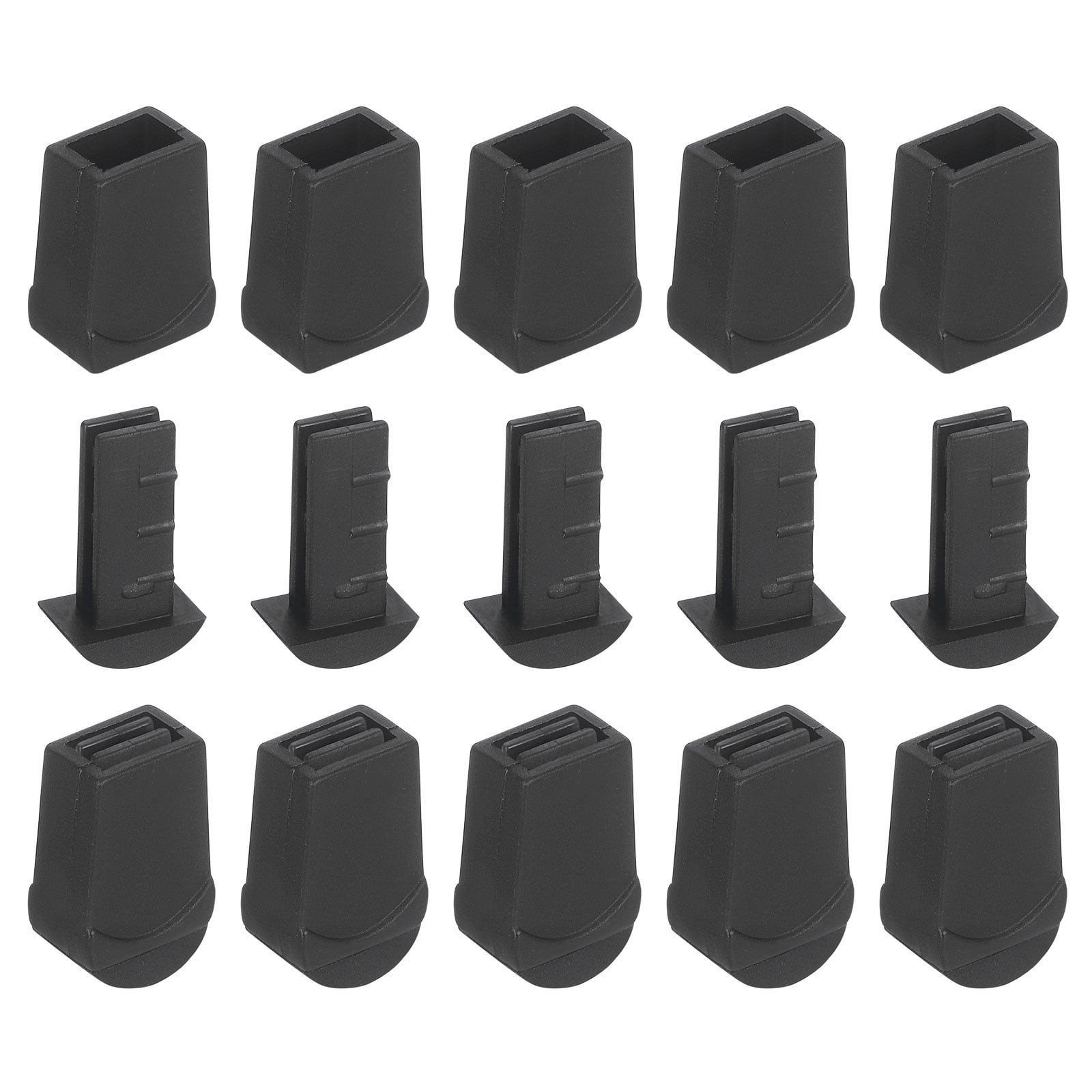 Uxcell 25Pack Plastic Flat Bell End Stoppers, Cord Ends Lock with Lid ...