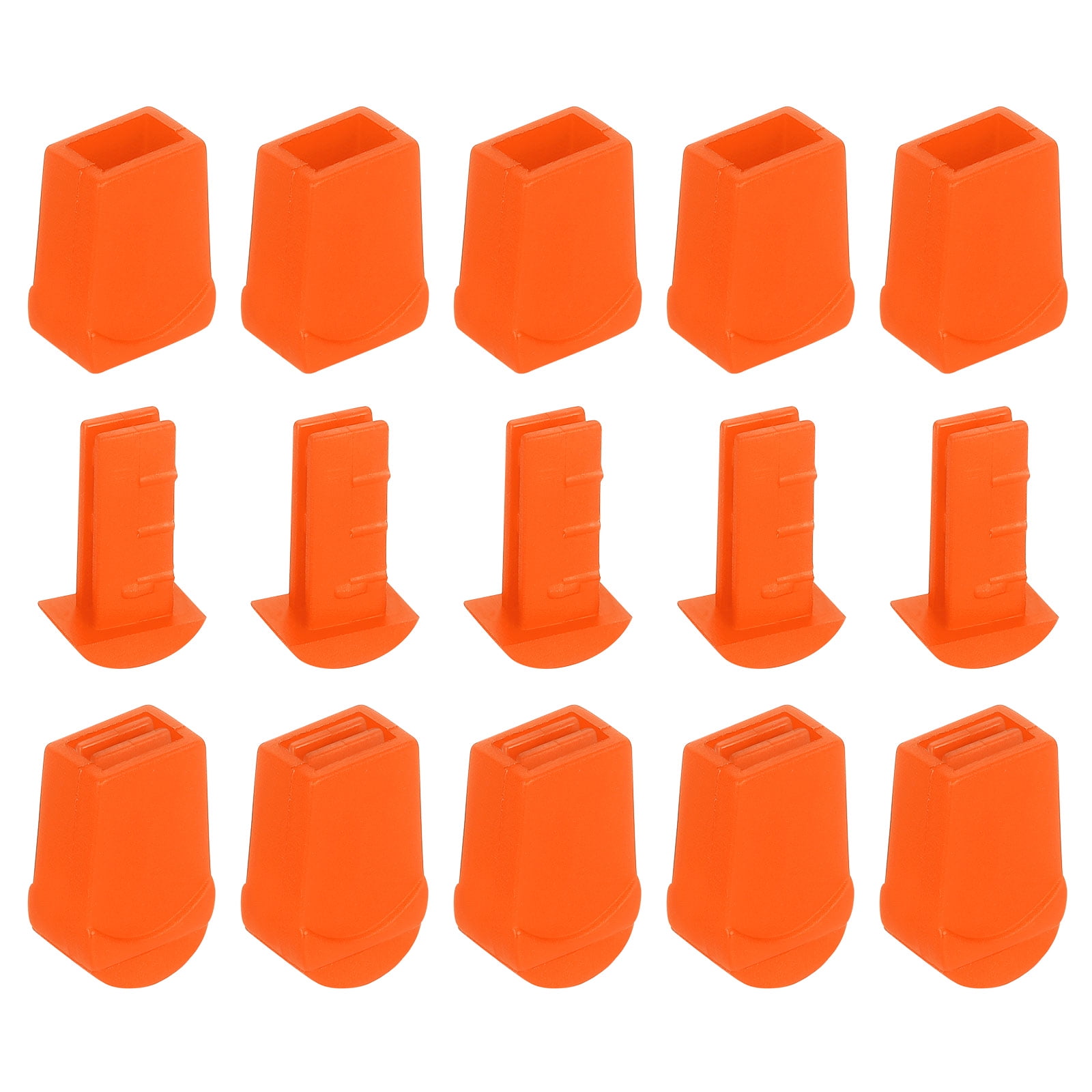 Uxcell 25Pack Plastic Flat Bell End Stoppers, Cord Ends Lock with Lid ...