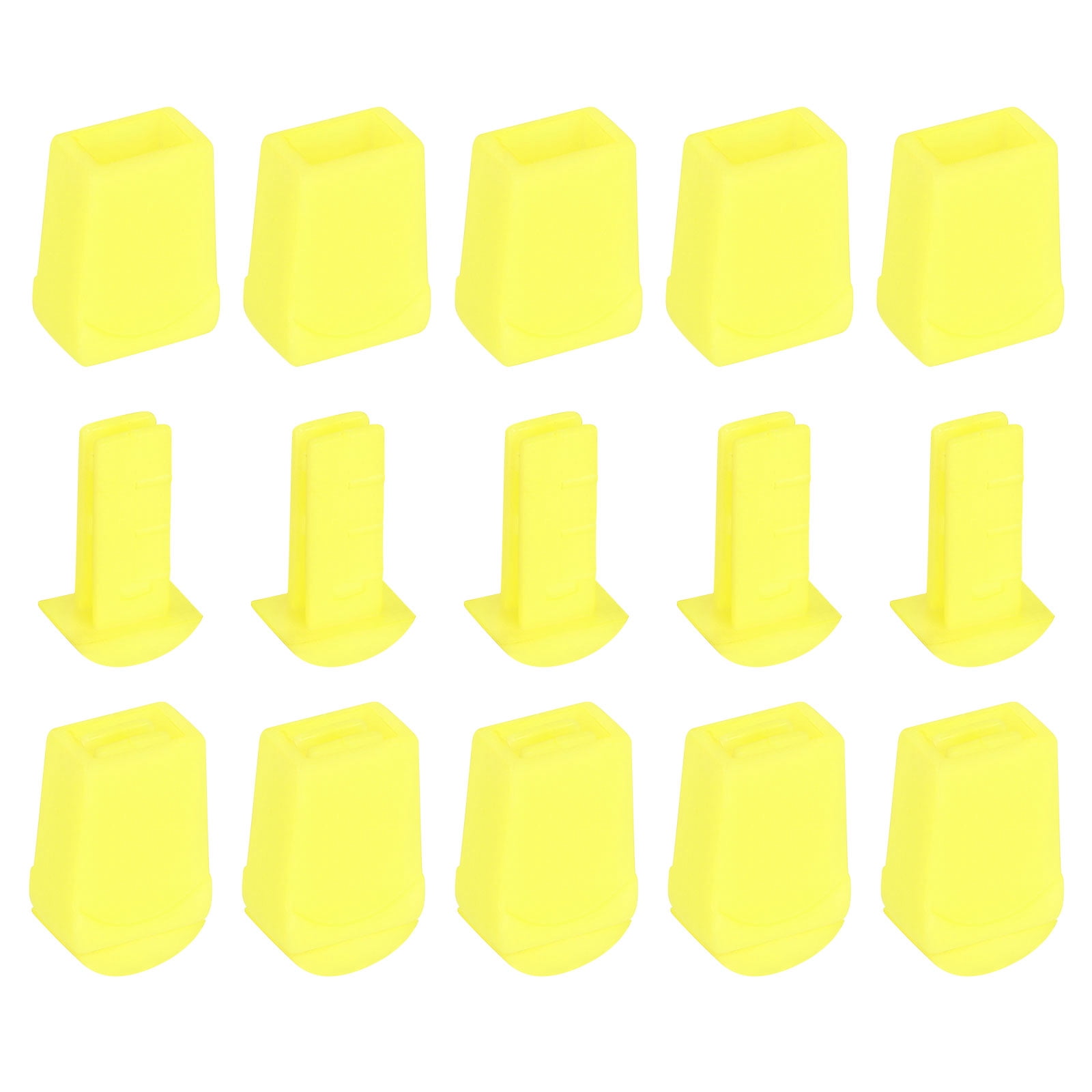 Uxcell 25Pack Plastic Flat Bell End Stoppers, Cord Ends Lock with Lid ...