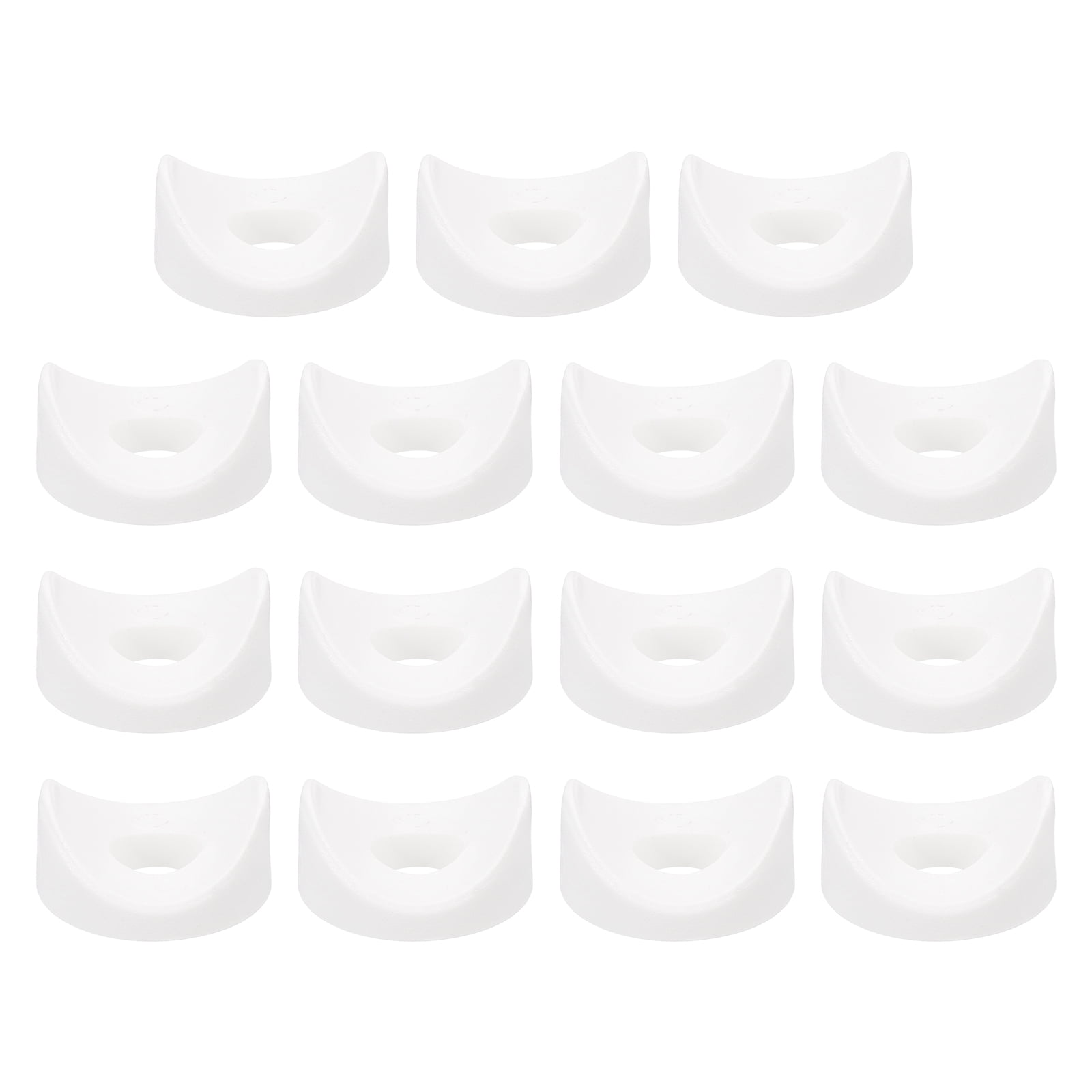 Uxcell 25Pack Plastic Round Washers, 8mm x 22mm x 3mm White PE Concave ...