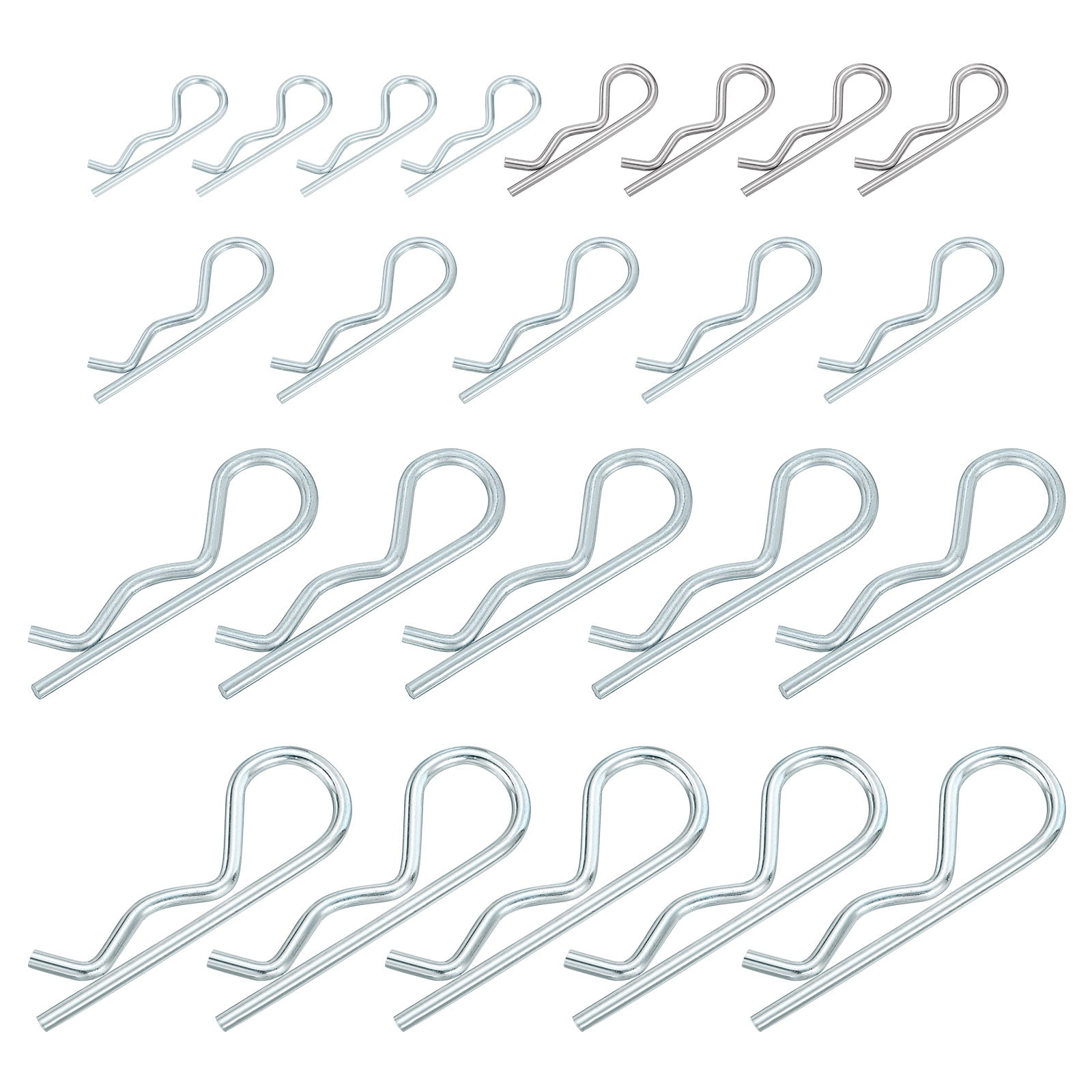 Uxcell 25Pcs 5 Size Cotter Pins Assortment Kit, Hitch Pin Retaining Pin ...