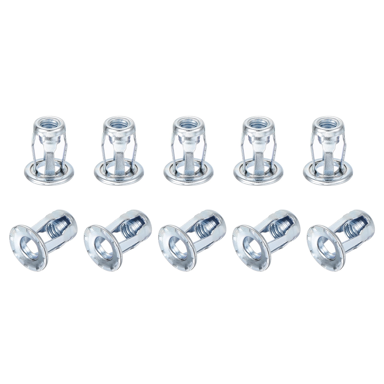 Uxcell 25Pcs Multi-Grip Rivet Jack Nuts, 1/4"-20 Flat Head Carbon Steel ...