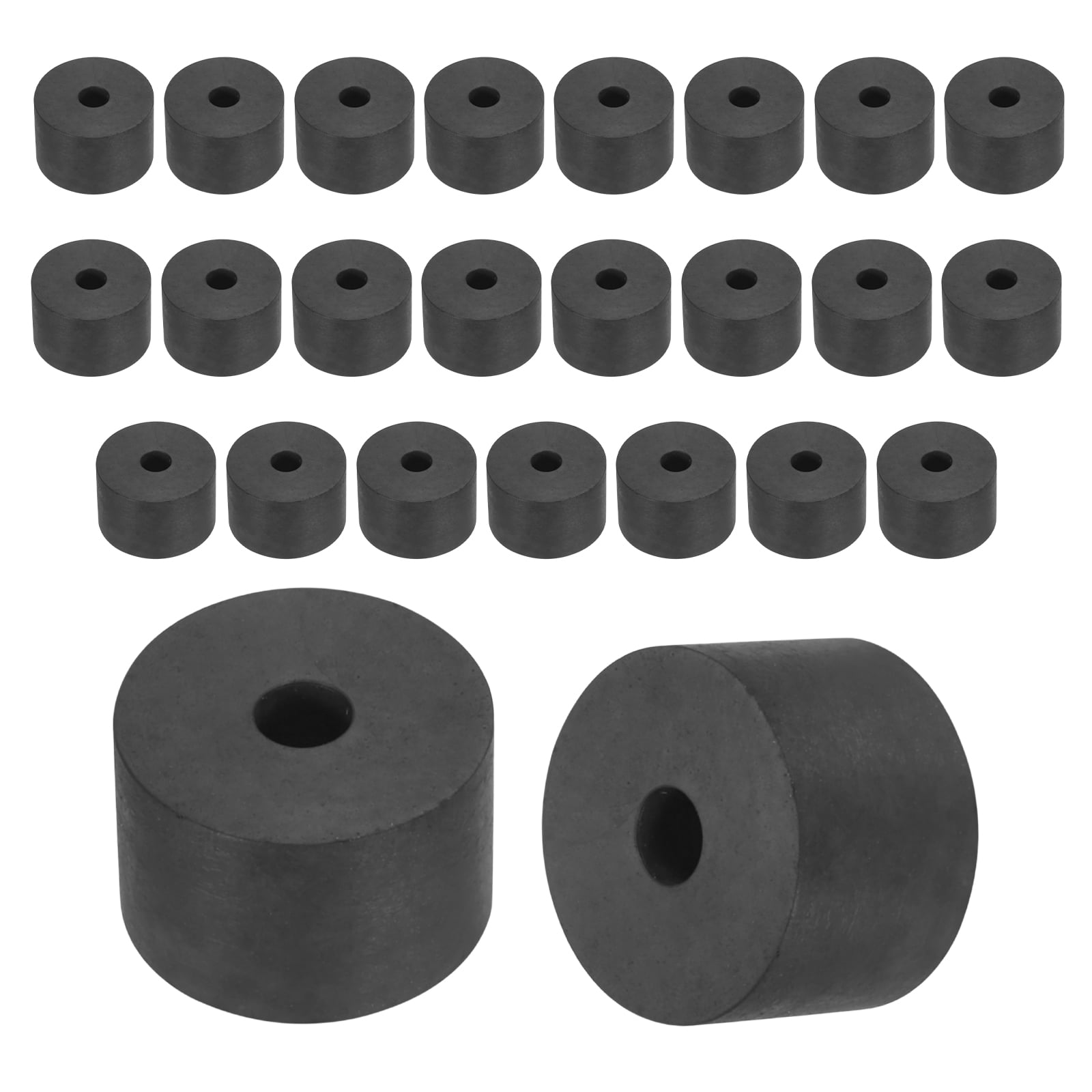 Uxcell 25Pcs Rubber Spacers, 12mm OD, 3mm ID, 8mm Thick Black Round ...