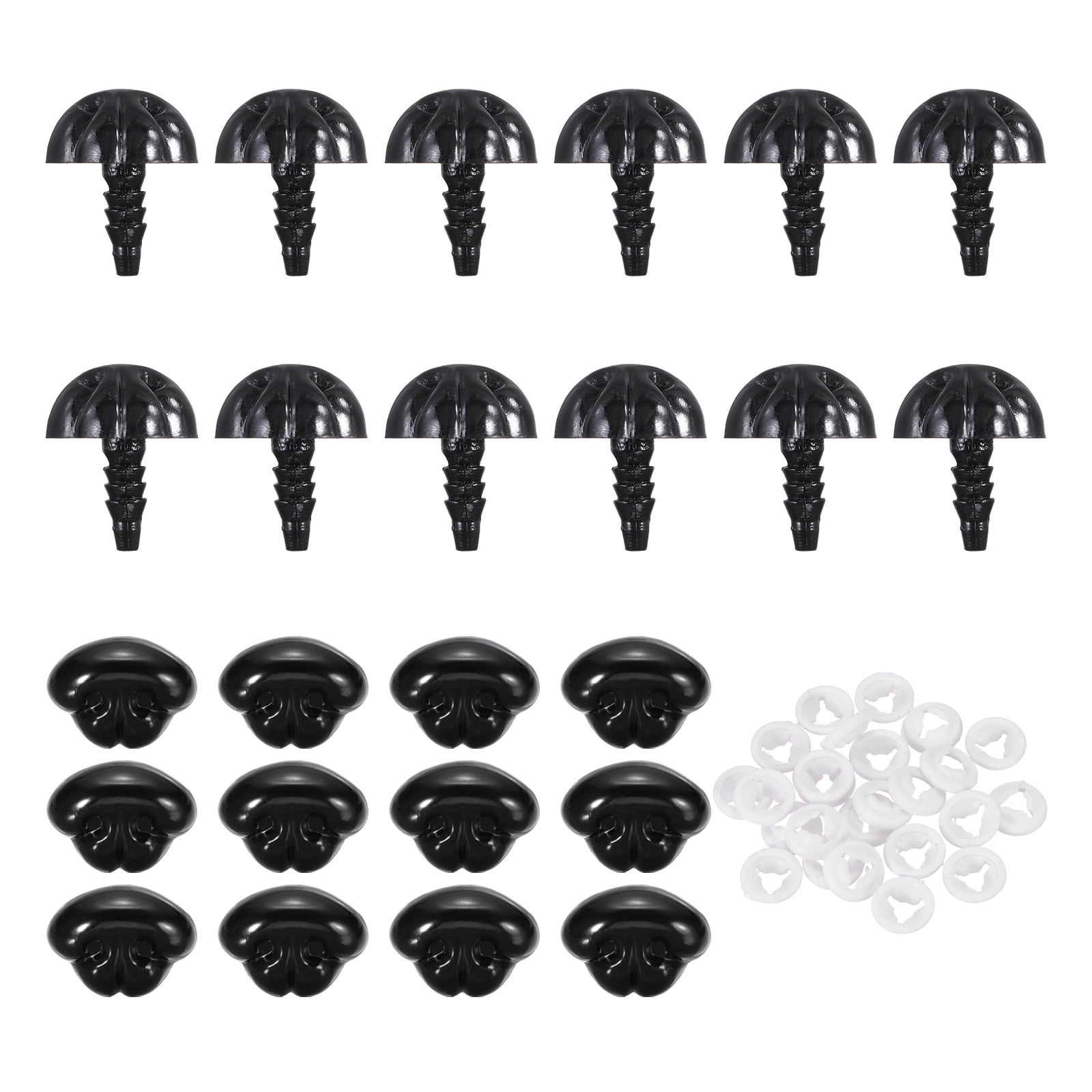 Uxcell 25Pcs Safety Dog Noses, Plastic Matte Dog Nose with Spacer for ...