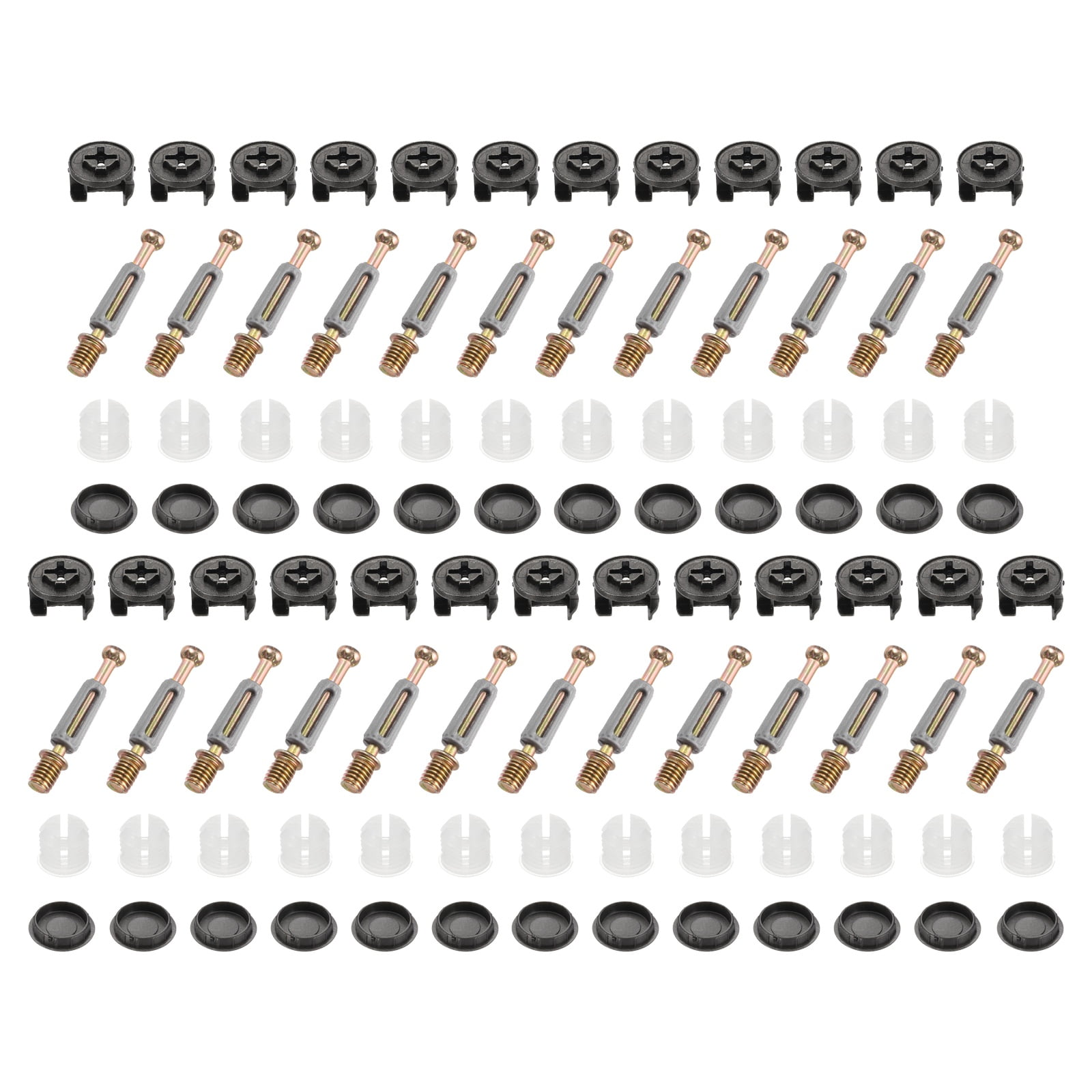 Uxcell 25Set Furniture Connectors Kit, 15x10.5mm Furniture Cam Lock ...