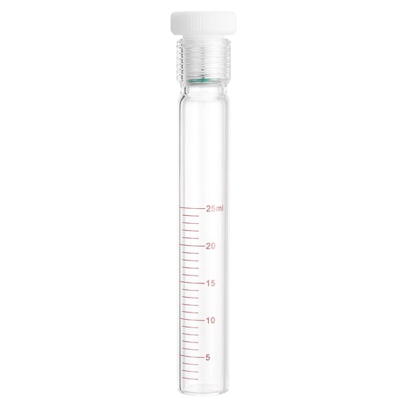 Uxcell 25ml Heavy Wall Glass Pressure Bottle, Sealing Experiment Tube ...