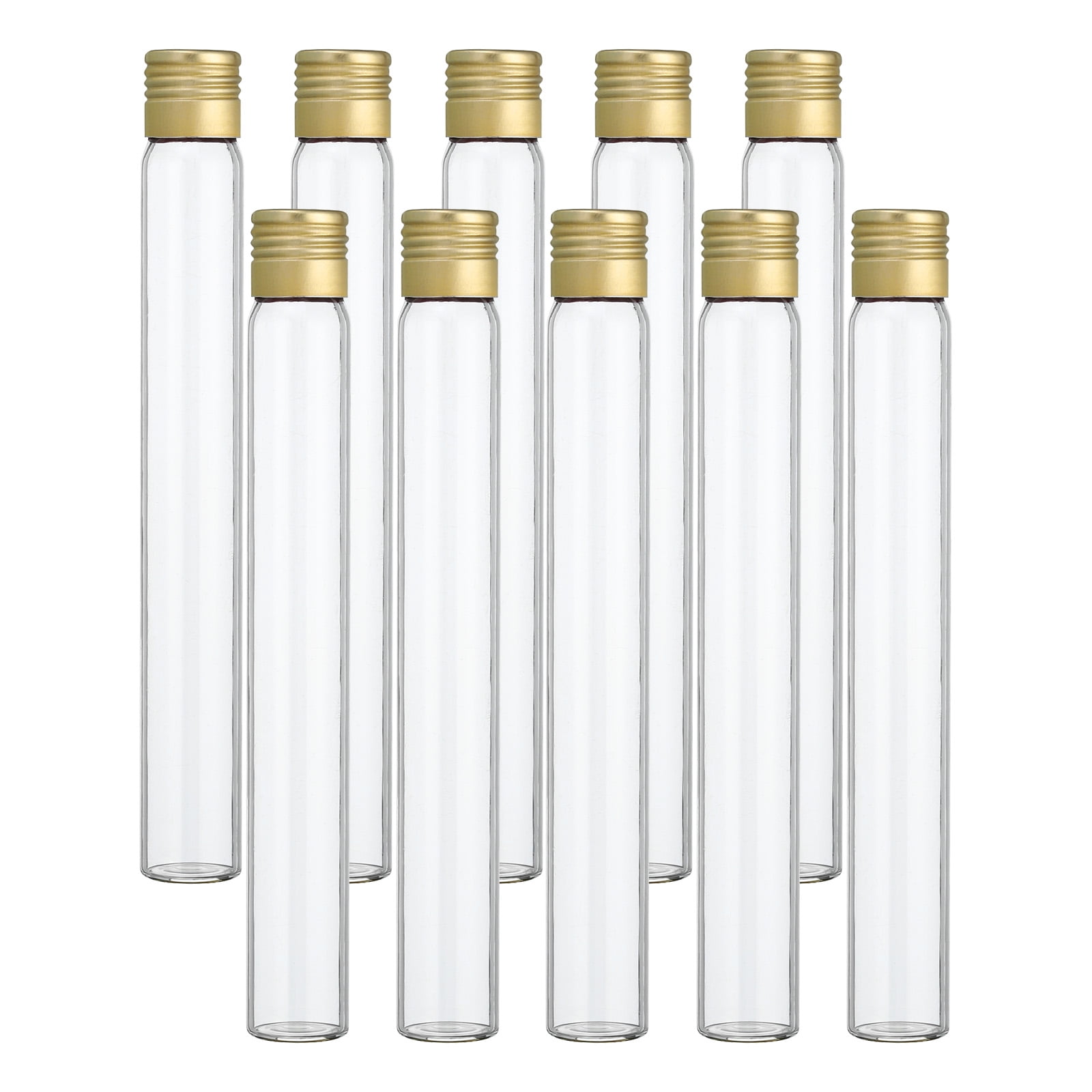 Uxcell 25ml Test Tubes, 50pcs 5.71x0.71in Glass Test Tube Containers ...