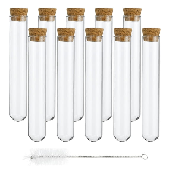 Uxcell 25ml Test Tubes Set, 20pcs 4.72x0.79in Glass Test Tube ...